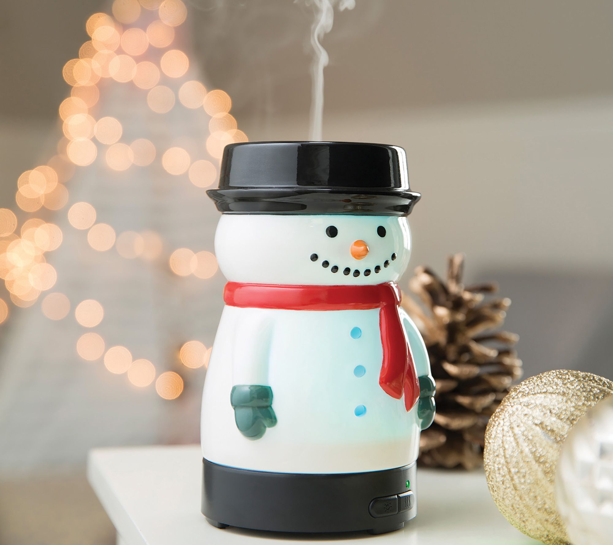 Snowman Diffuser Plus Airome Scents Winter MintEssential Oil - QVC.com