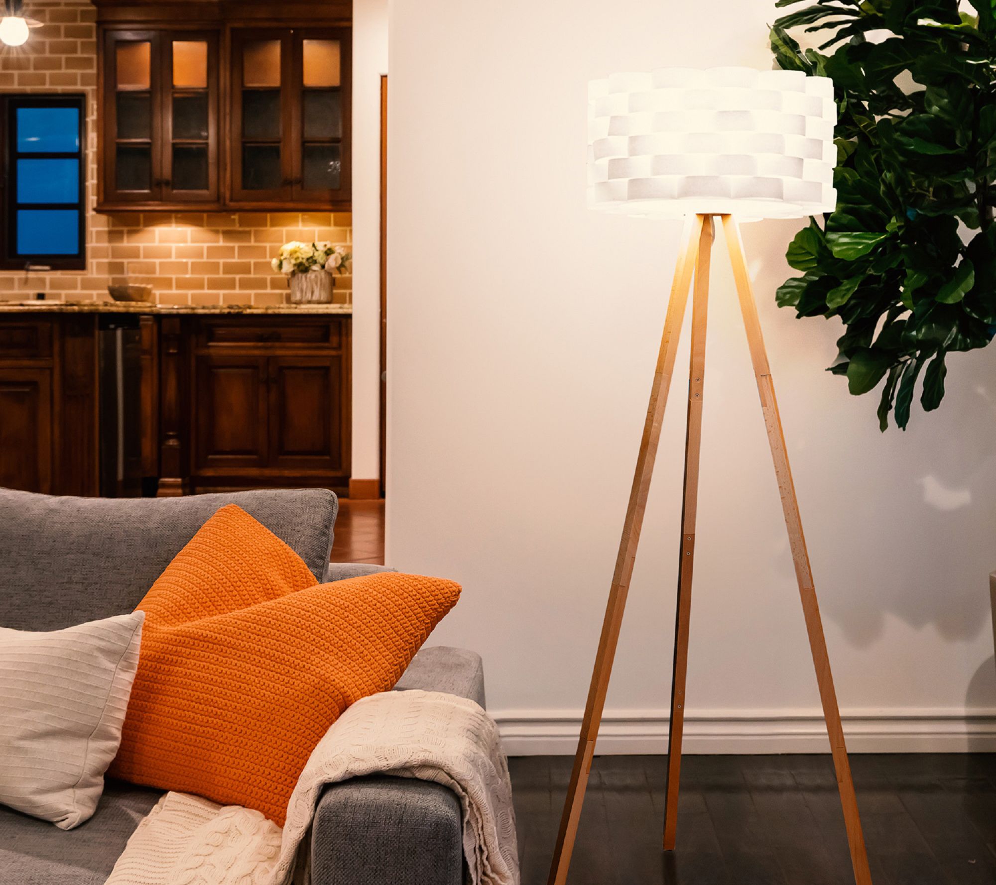 Brightech Bijou 60"H LED Tripod Floor Lamp - QVC.com