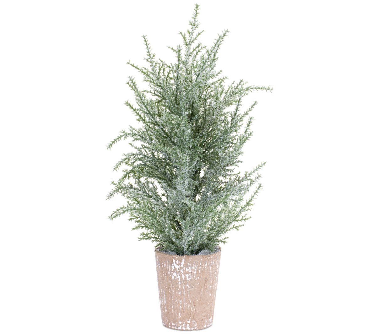 Melrose Frosted Holiday Pine Tree in Paper PotSet of 4) - QVC.com
