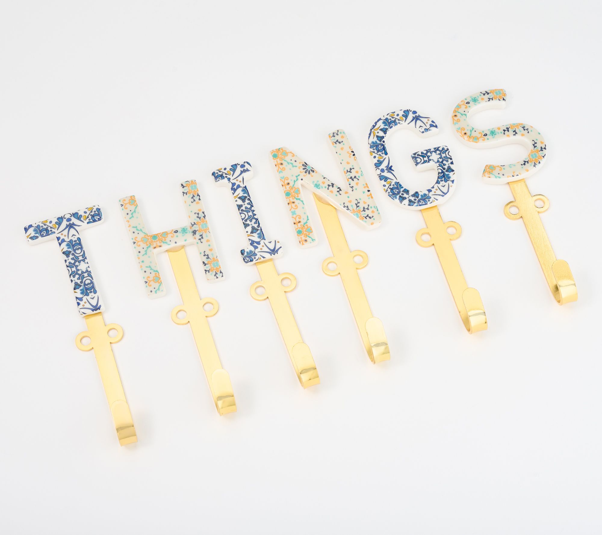 "As Is" Home Reflections Ceramic Wall Hooks - QVC.com