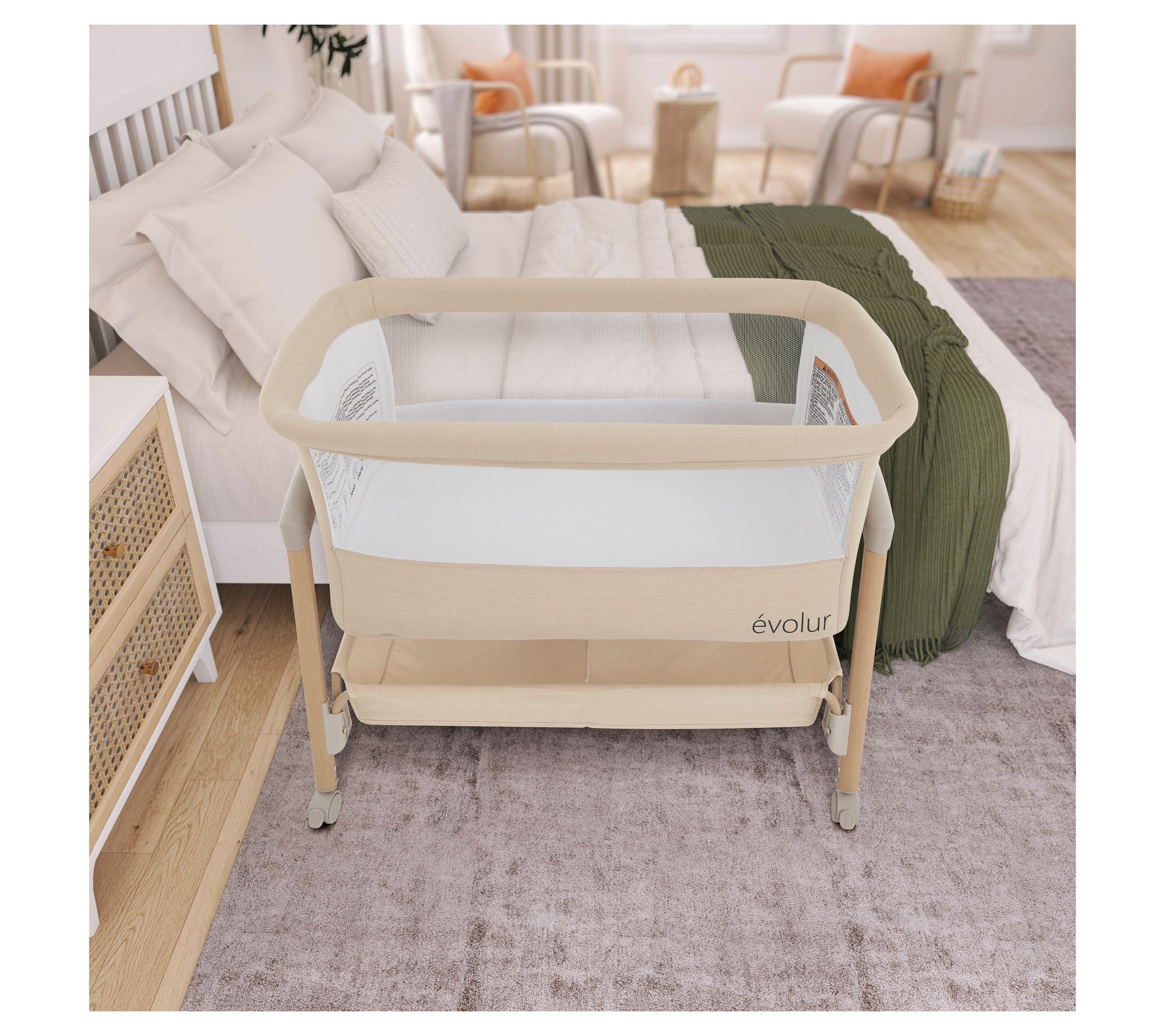 Dream on Me Calypso Portable Bassinet w/ Wheels - QVC.com