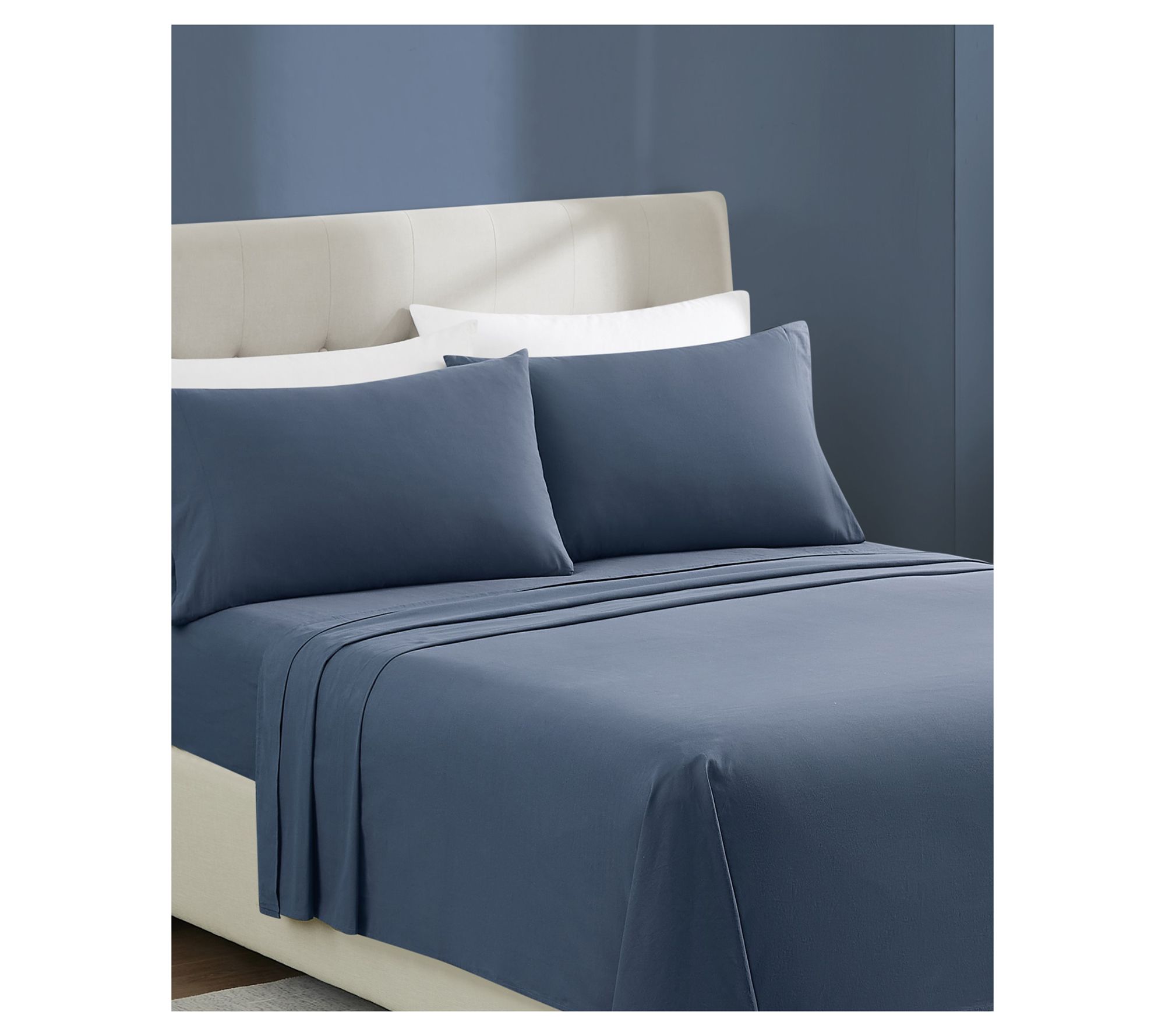 Brooklyn Loom Essential Cotton Queen 4-Piece Sheet Set - QVC.com