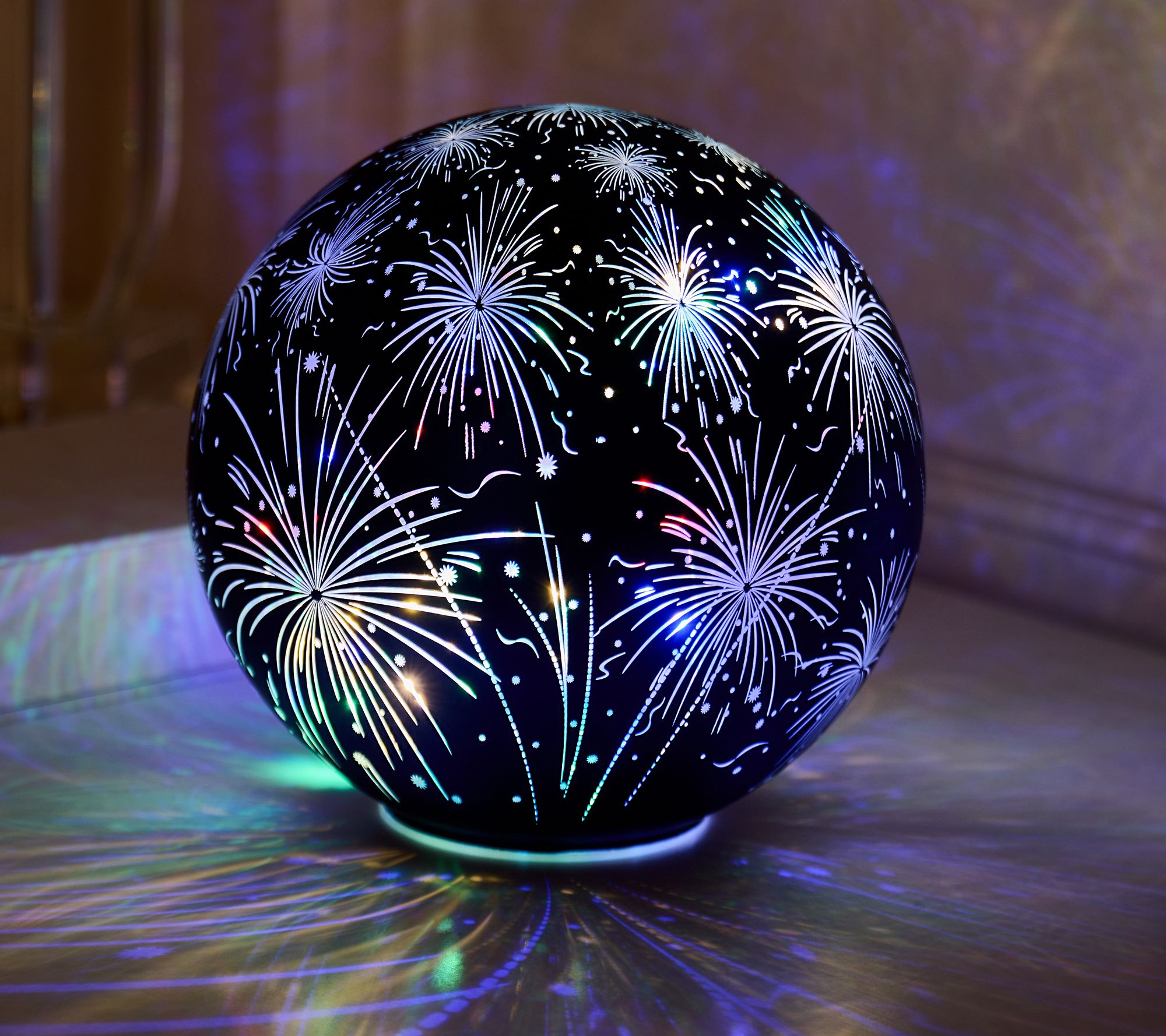 "As Is" Illuminated 8" Celebration FireworksSphere by Valerie - QVC.com