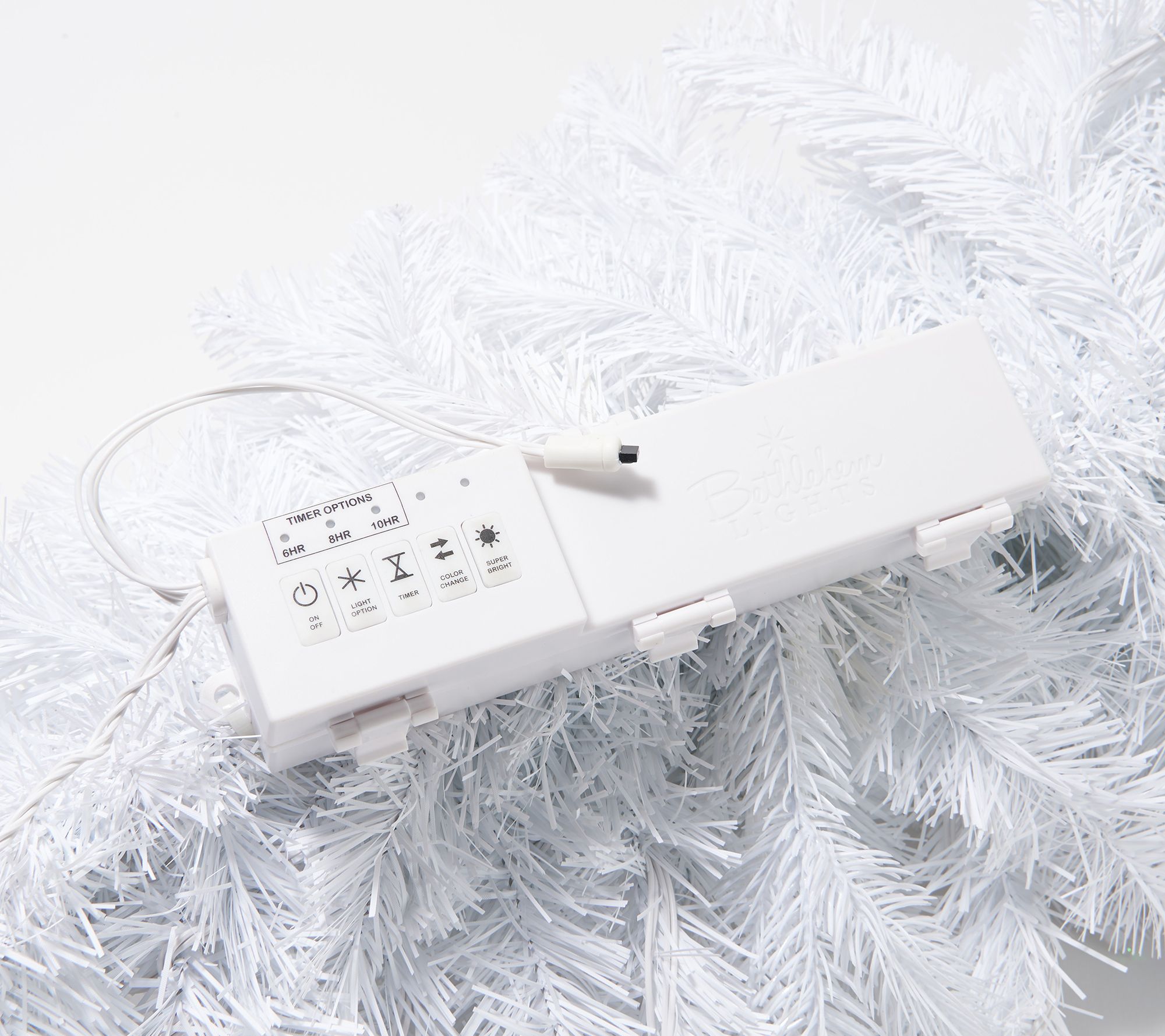 Bethlehem Lights 48" White Color Flip Overlit Swag - QVC.com
