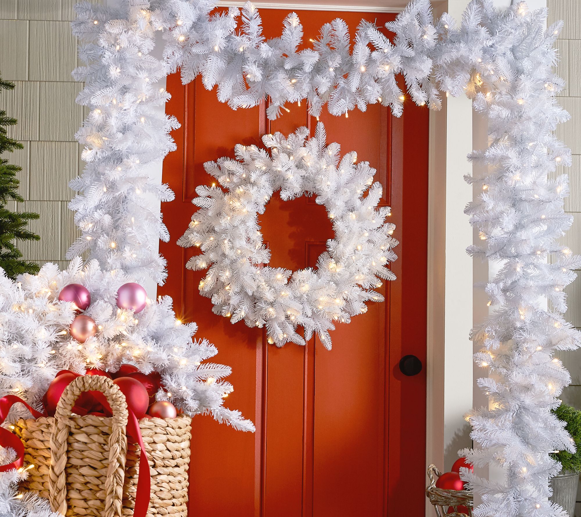 Bethlehem Lights 48" White Color Flip Overlit Swag - QVC.com