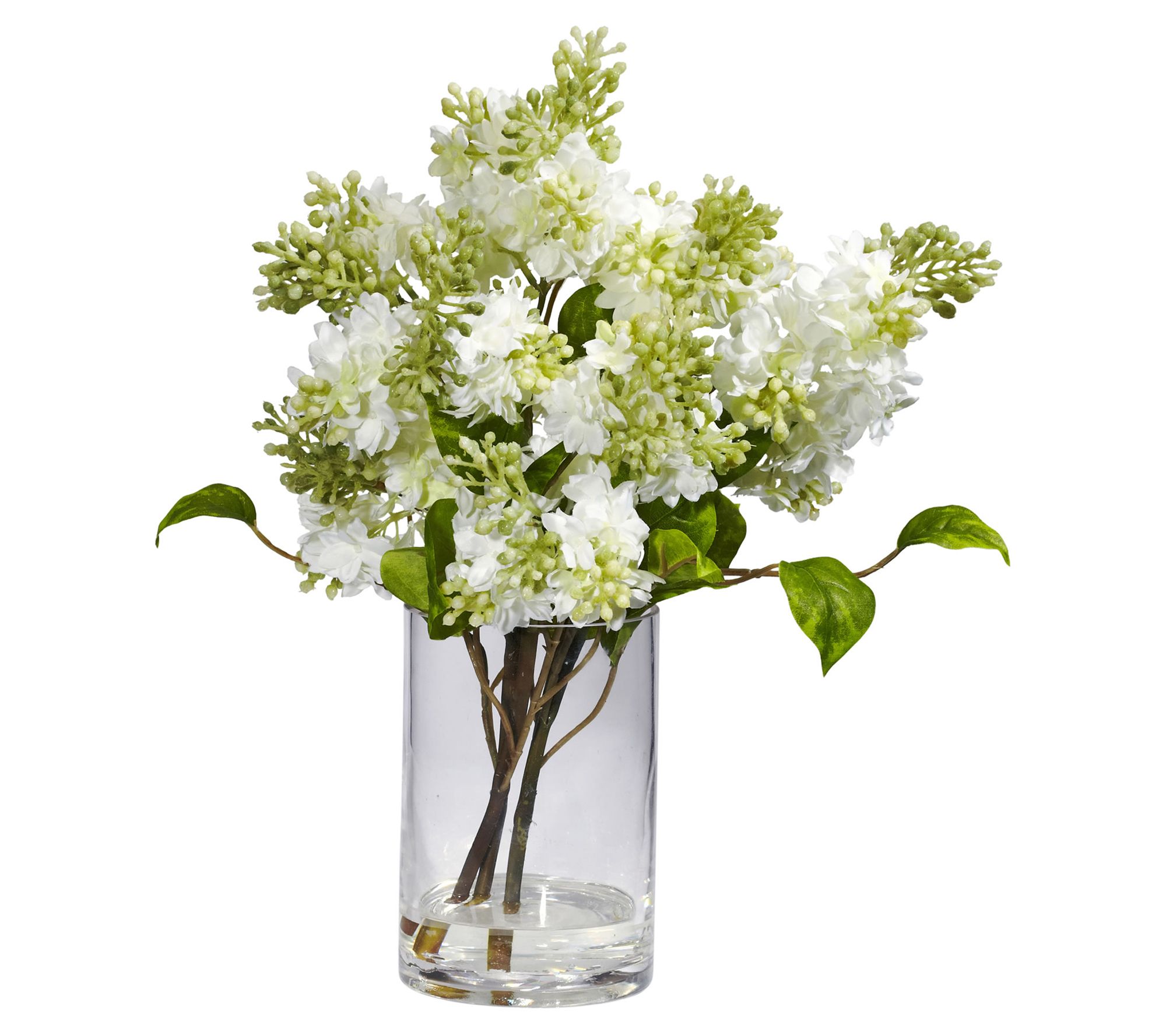 Lilac Silk Flower Arrangement by Nearly Natural - QVC.com