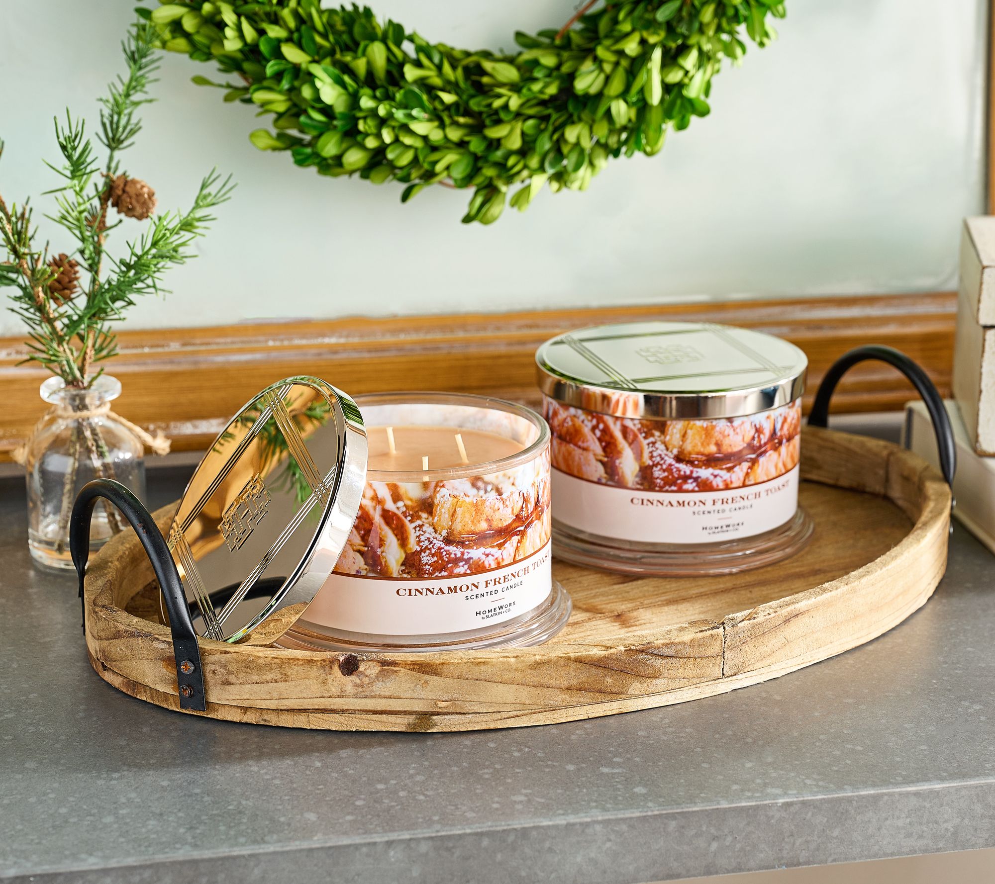 HomeWorx by Slatkin & Co. Set of 2 18oz Cinnamon French Toast Candles ...