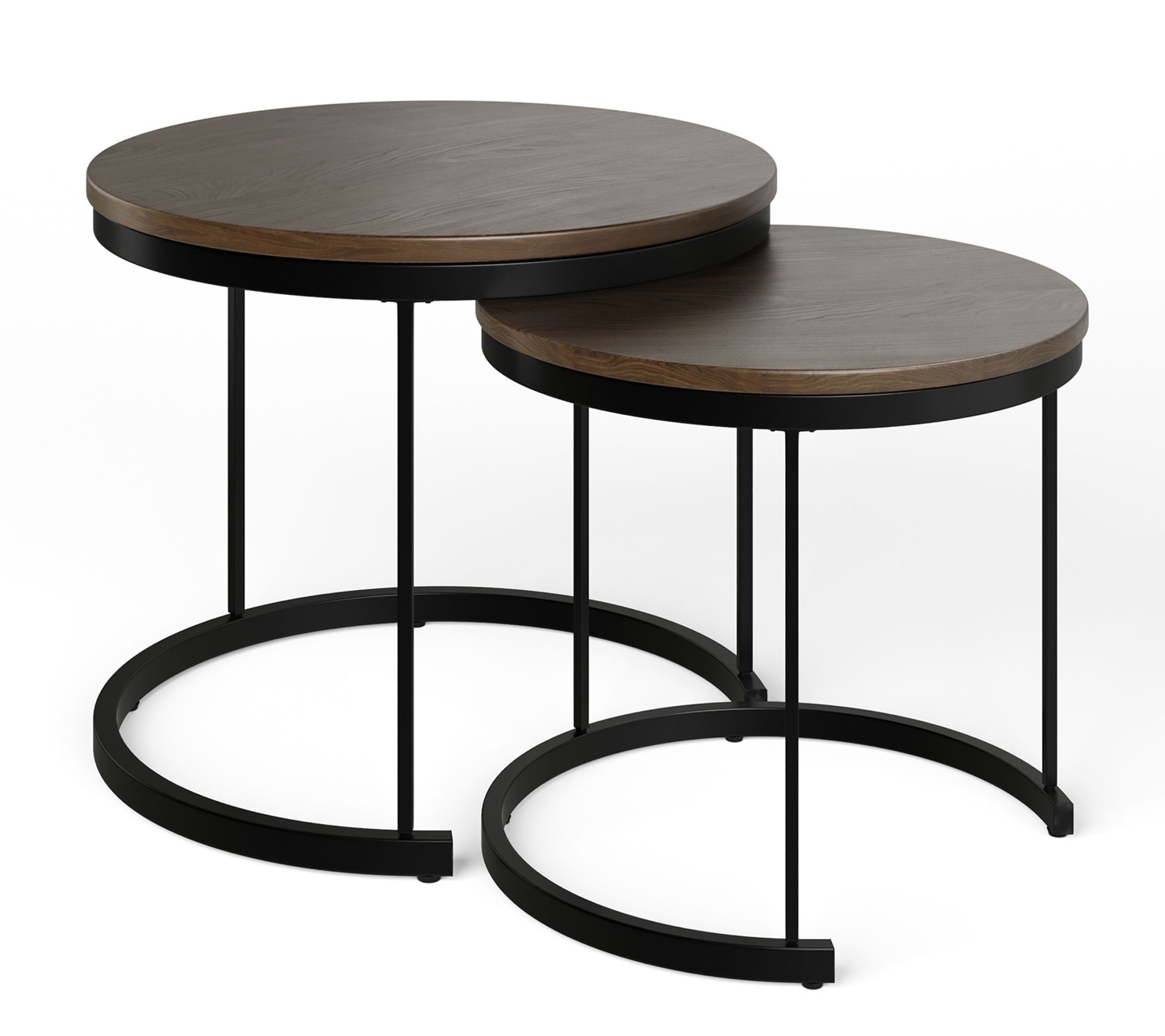 Lavish Home Set of 2 Small Round Nesting CoffeeTables - QVC.com