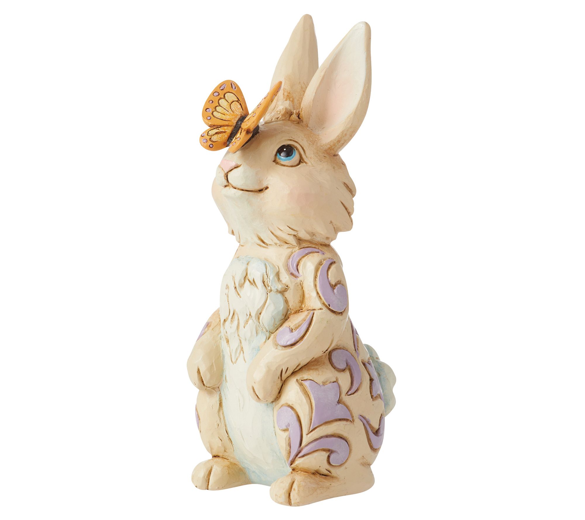 Jim Shore Mini Bunny with Butterfly - QVC.com