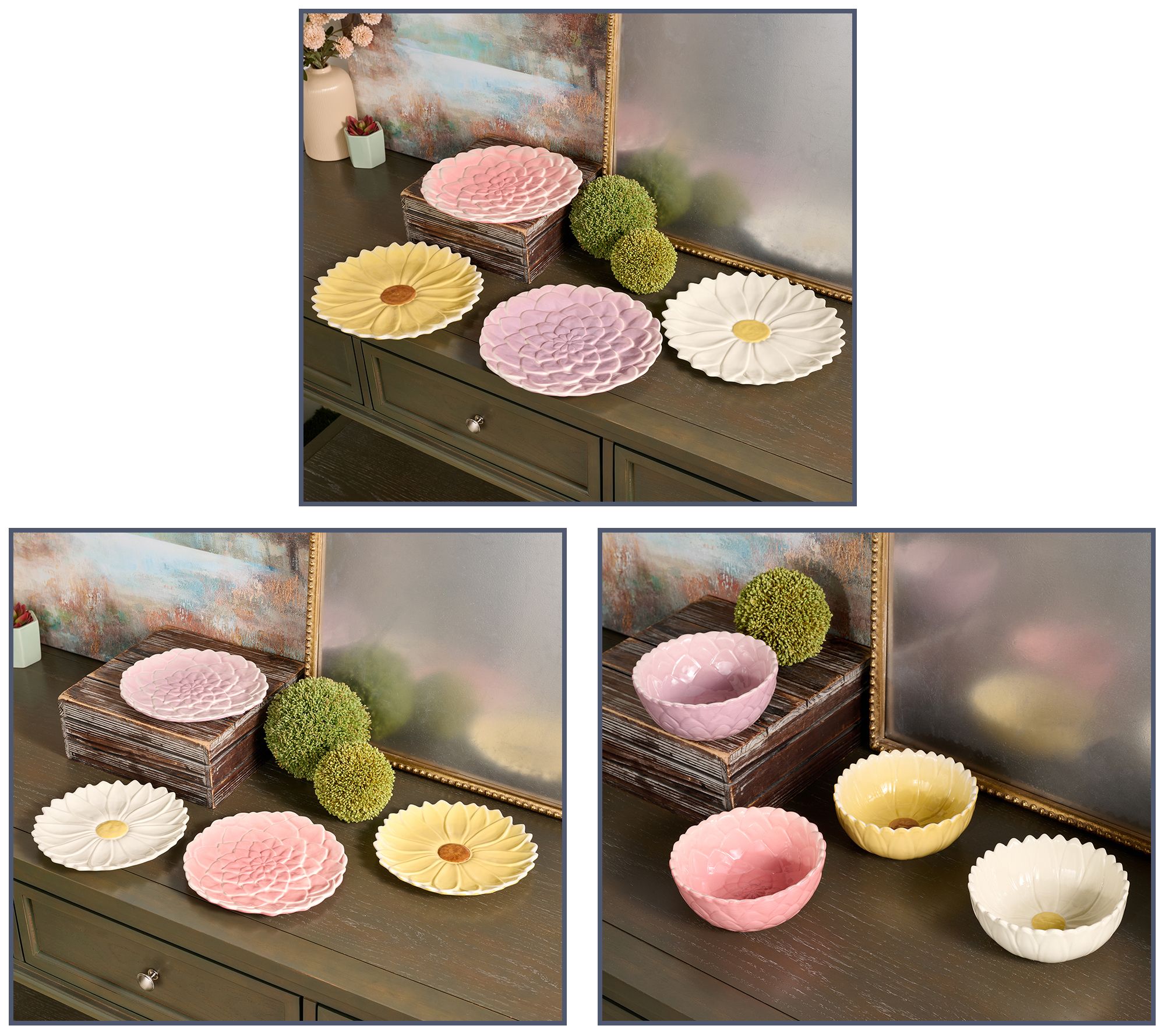 Ode to Color by Lori Weitzner Choice of Set of 4 Plates or Bowls - QVC.com