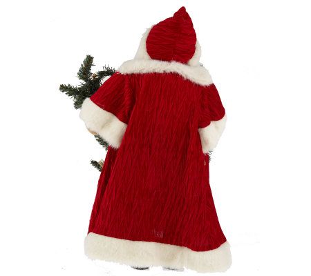 18-inch 18-inch Santa Figure Santa Figurine with Garland with Garland ...