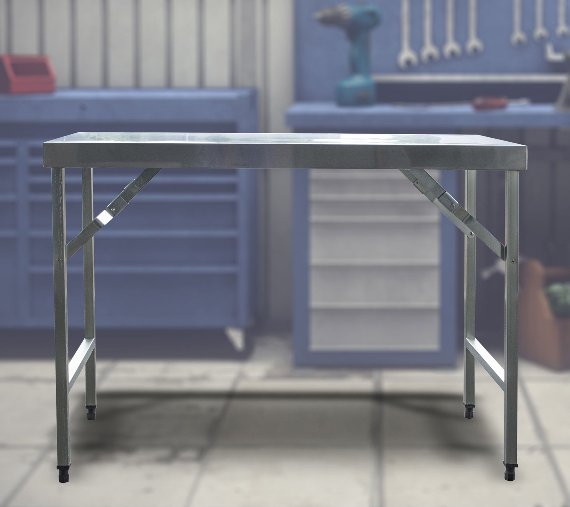 Sportsman Series Stainless Steel Portable Folding Work Table - QVC.com