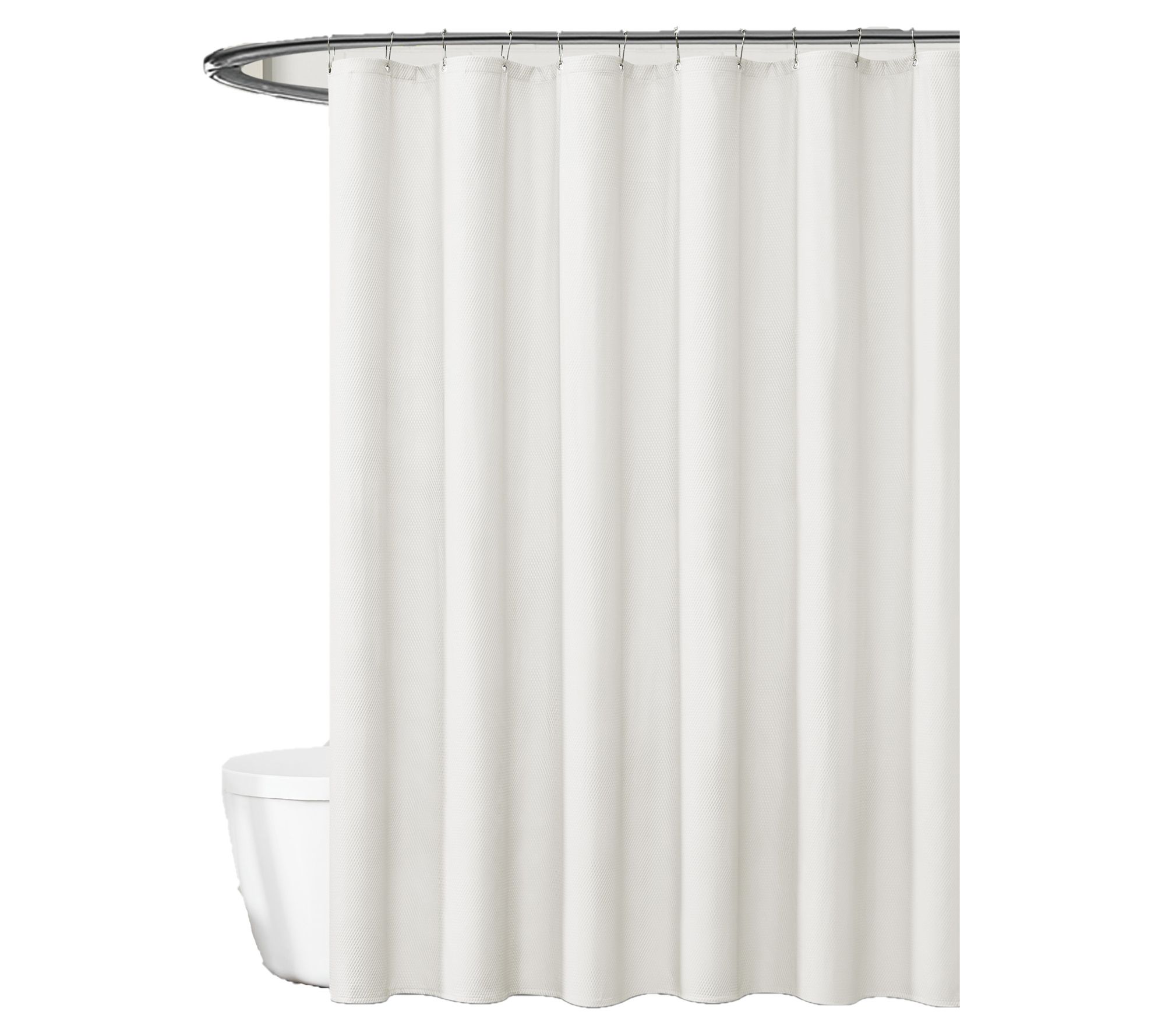 Truly Calm Embossed Fabric 70x72 Shower Liner - QVC.com