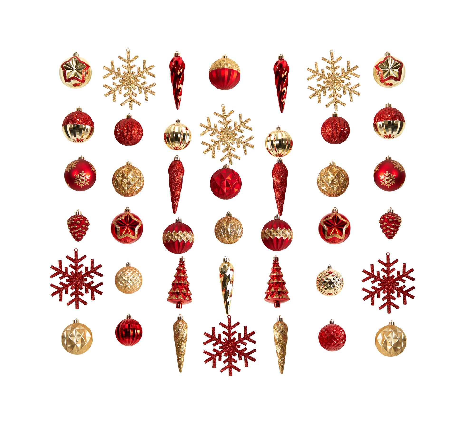 Nearly Natural Deluxe Shatterproof 52-Count Ornament Box Set - QVC.com