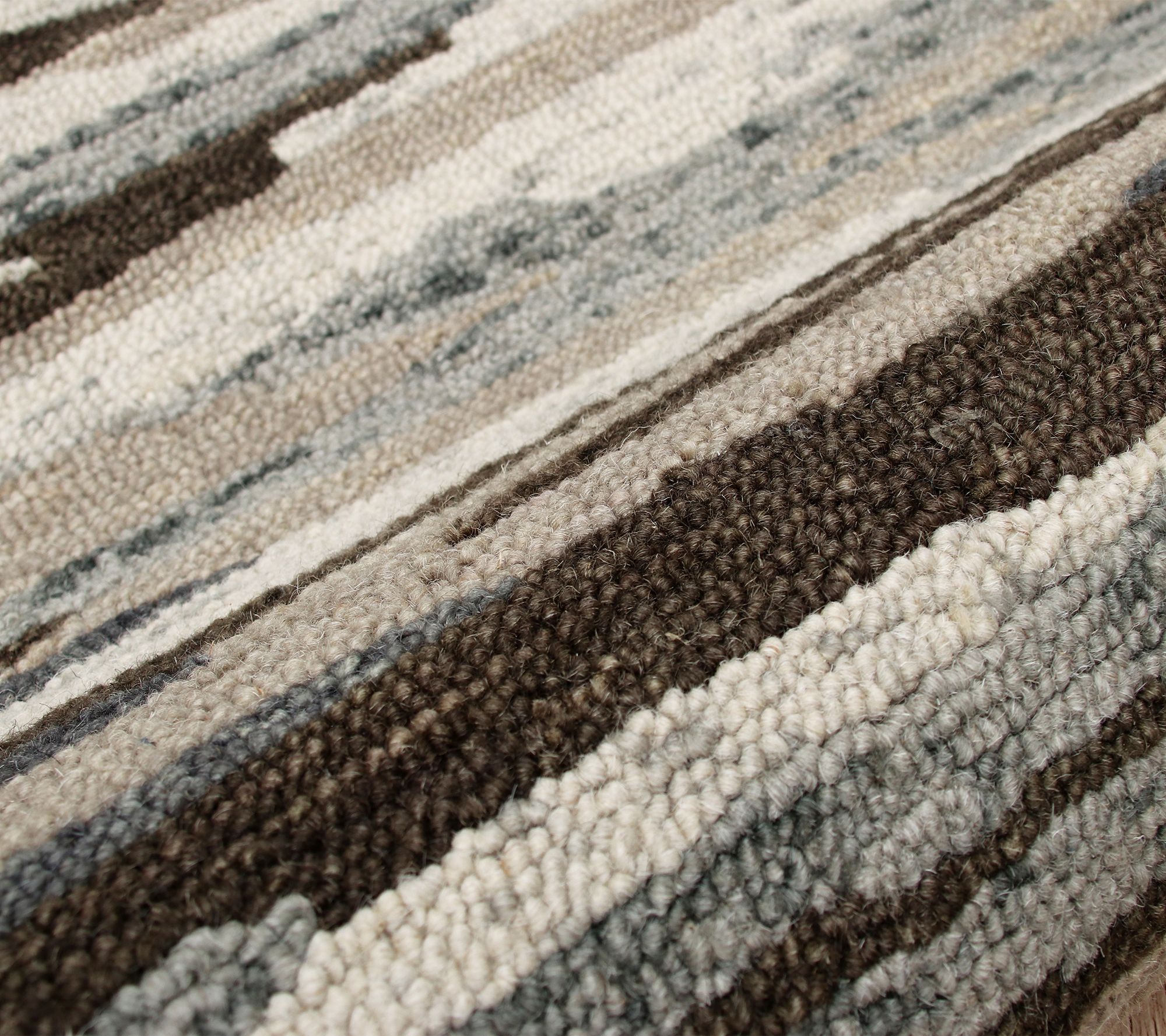 Ox Bay Modern Striped Hand-Tufted Wool Indoor Rug, 6' Round - QVC.com
