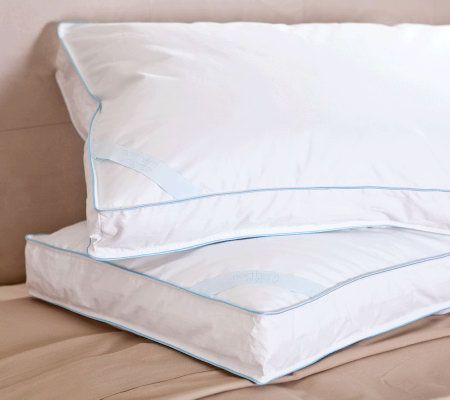 Northern Nights Set of 2 Standard Eurodown 2" Gusset Pillows - QVC.com