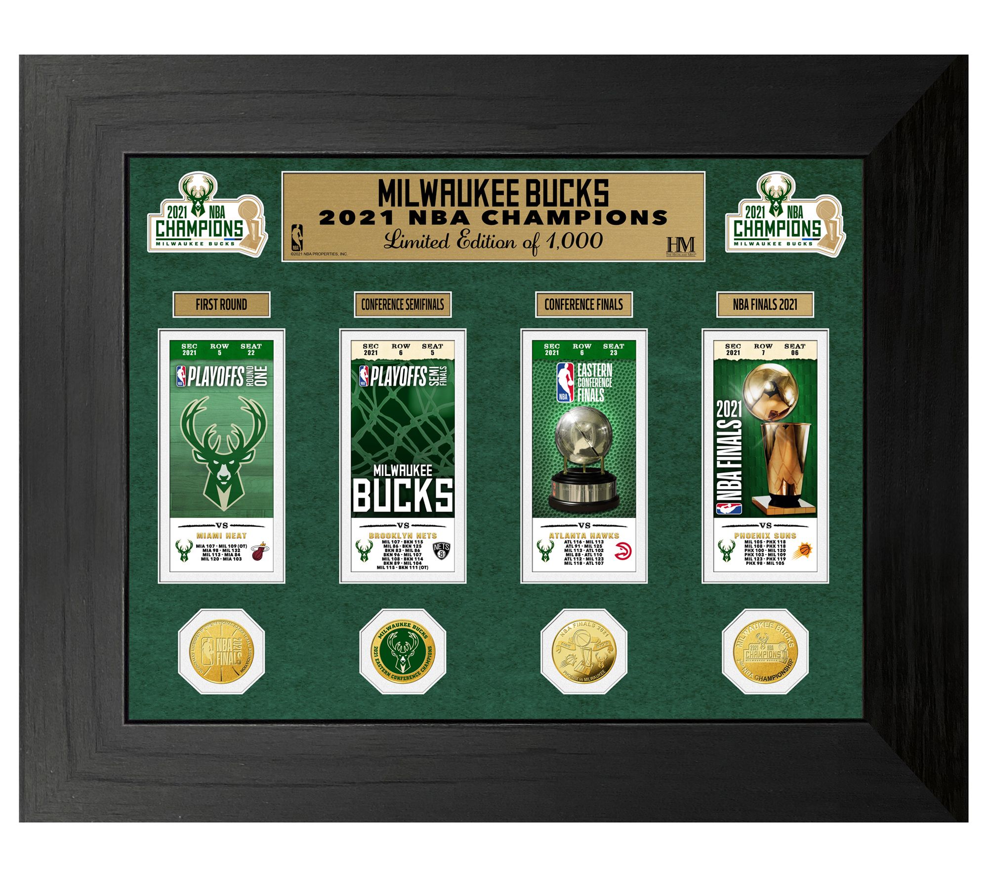 Bucks 2021 NBA Finals Champions Deluxe Ticket Collection - QVC.com