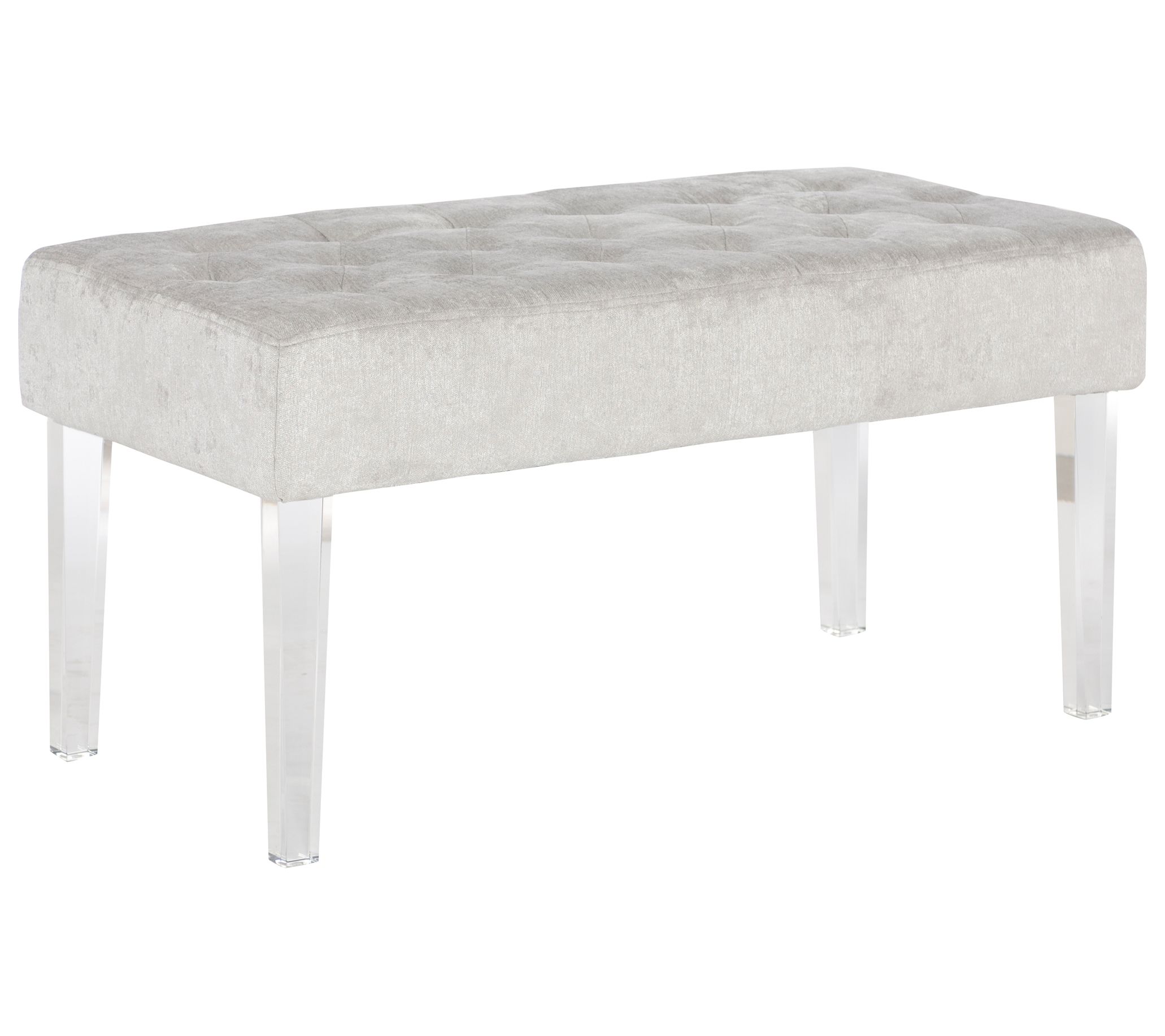 Linon Home Abbey Acrylic Leg Bench - QVC.com
