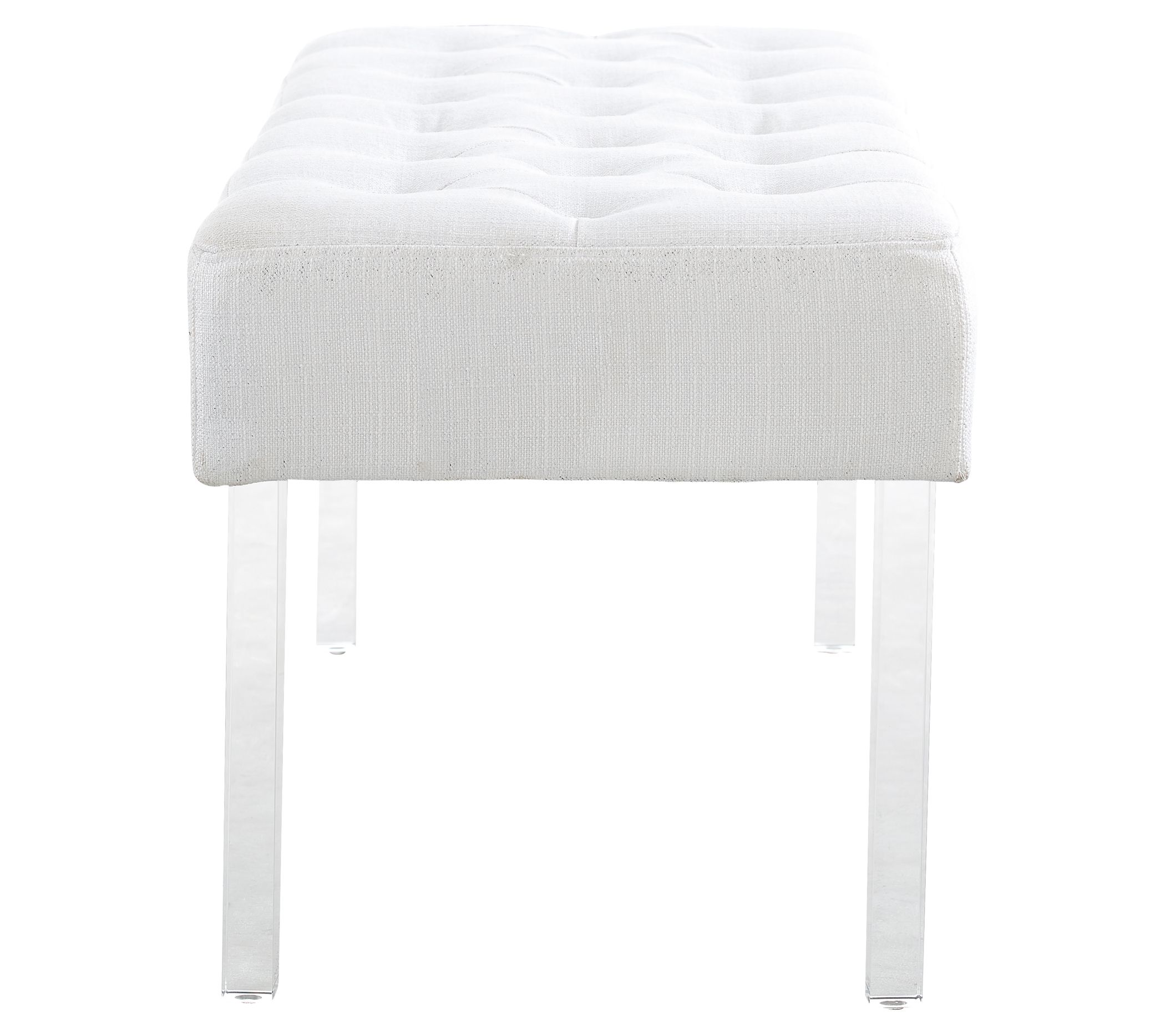 Linon Home Abbey Acrylic Leg Bench - QVC.com