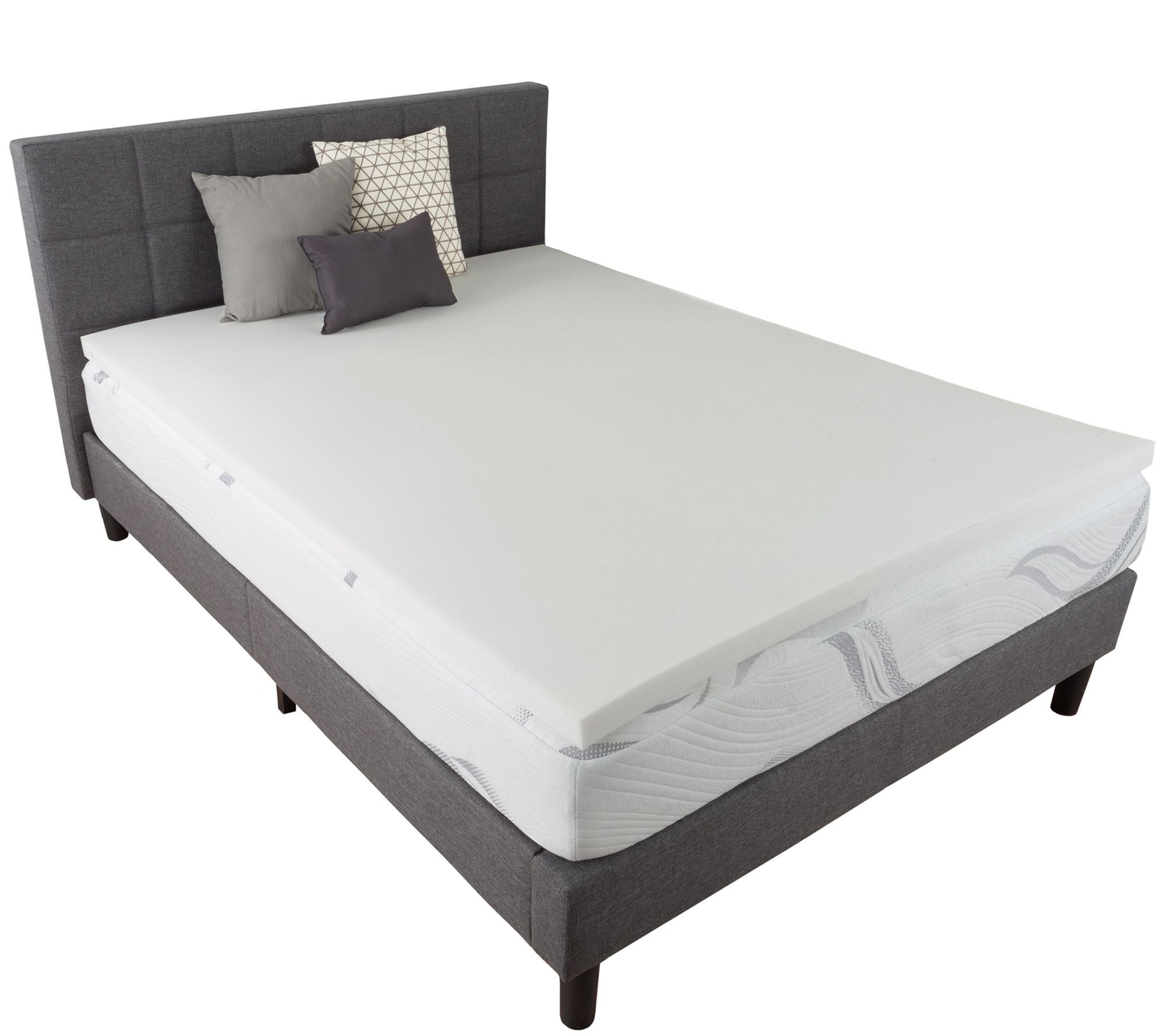 Bluestone Memory Foam 2" King Mattress Topper - QVC.com