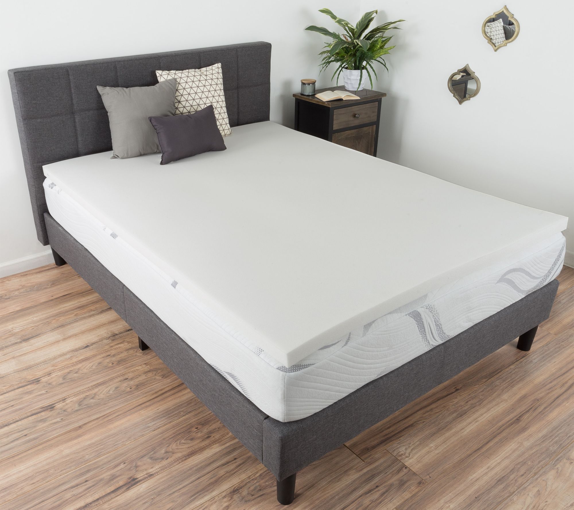 Bluestone Memory Foam 2" King Mattress Topper - QVC.com