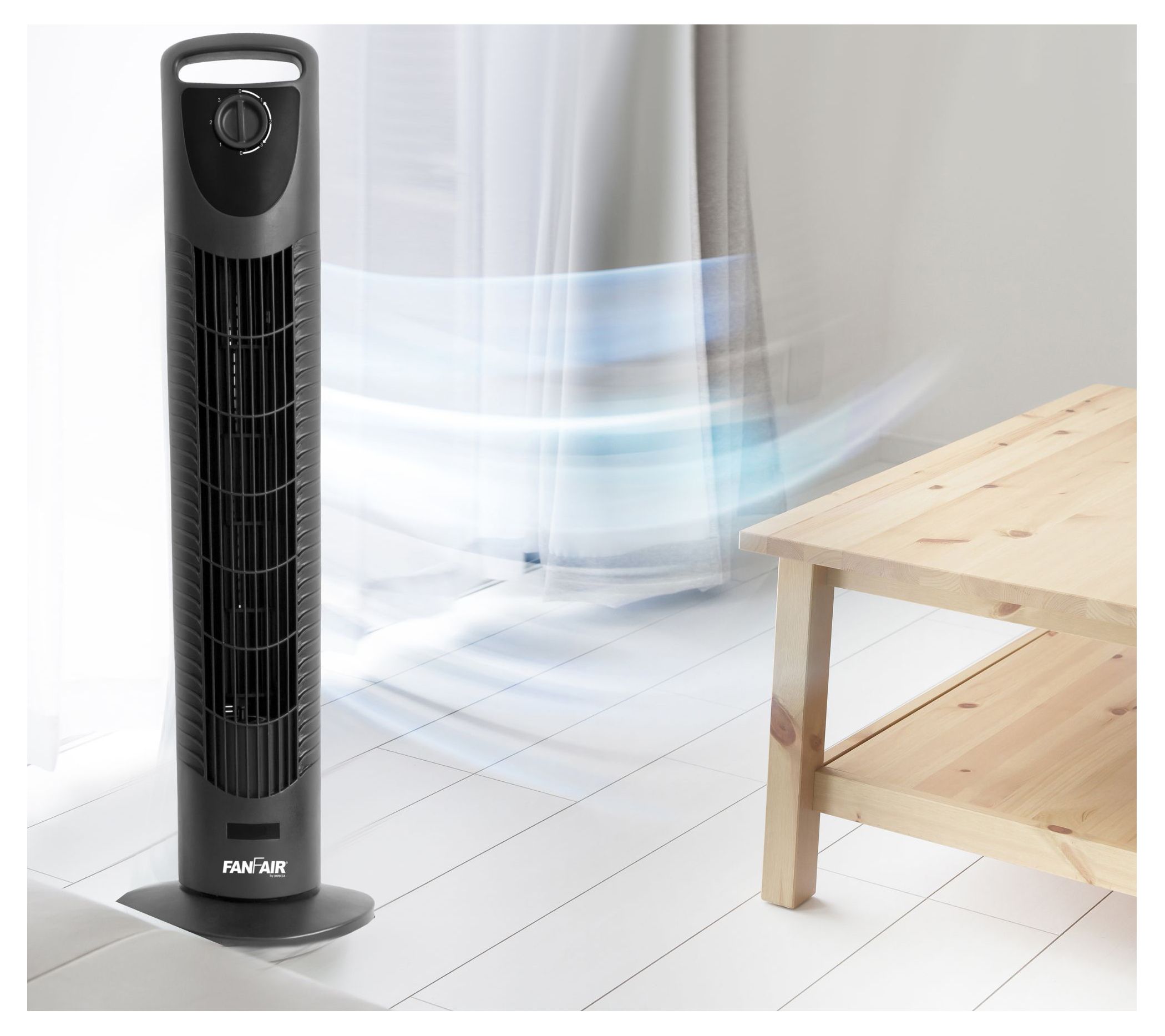 FanFair 30" 3-Speed Tower Fan - QVC.com