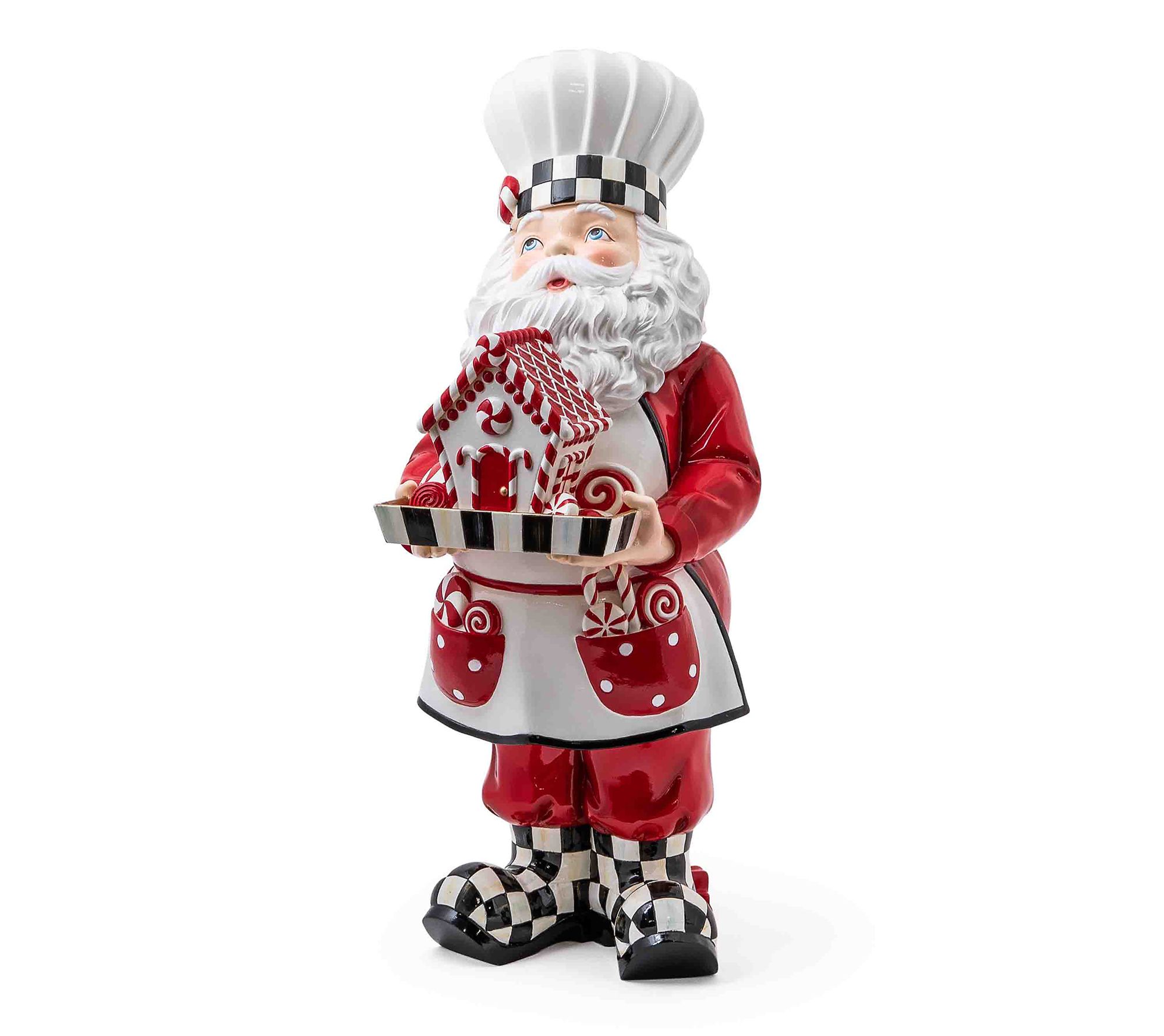 "As Is" Mackenzie- Childs Peppermint Santa Figure - QVC.com