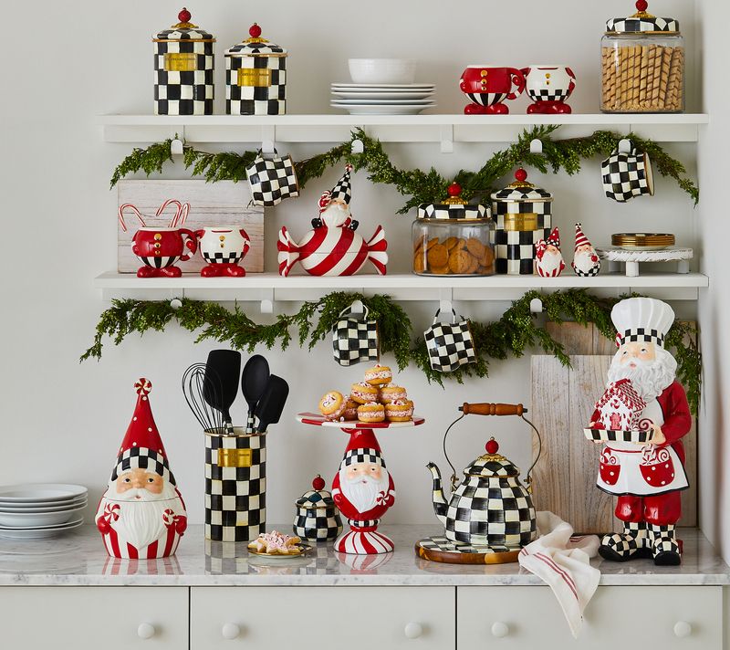 "As Is" Mackenzie- Childs Peppermint Santa Figure - QVC.com