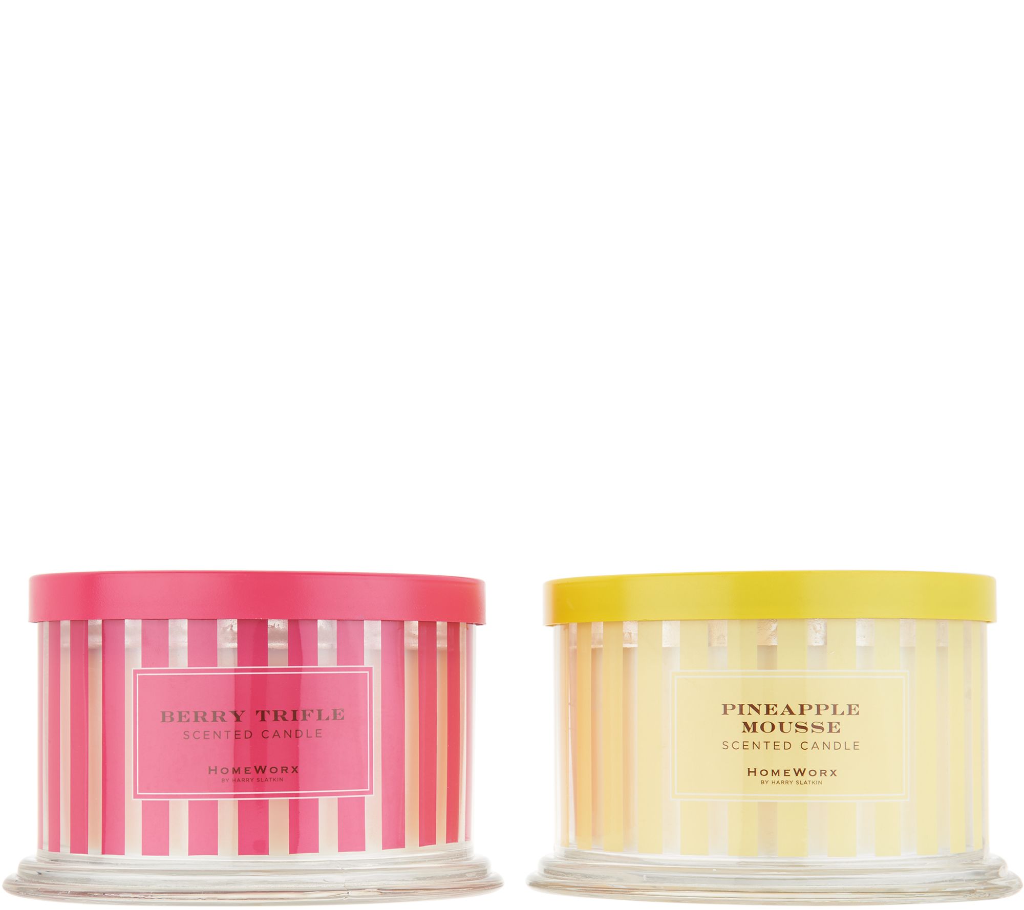 HomeWorx by Harry Slatkin S/2 Deluxe 3-Wick Dessert Collection - QVC.com