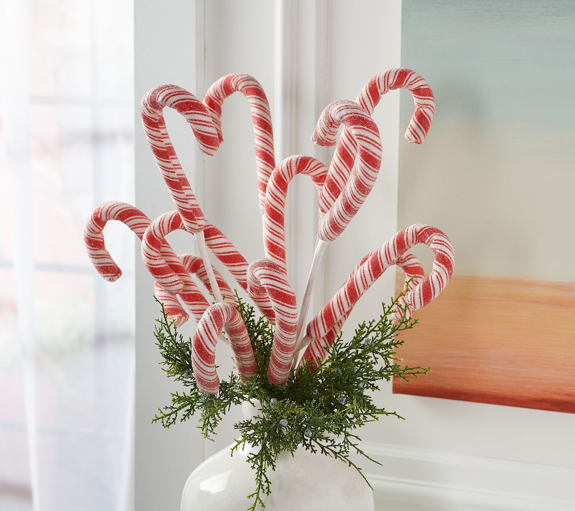 "As Is" Set of 4 Candy Cane Picks by Valerie - QVC.com