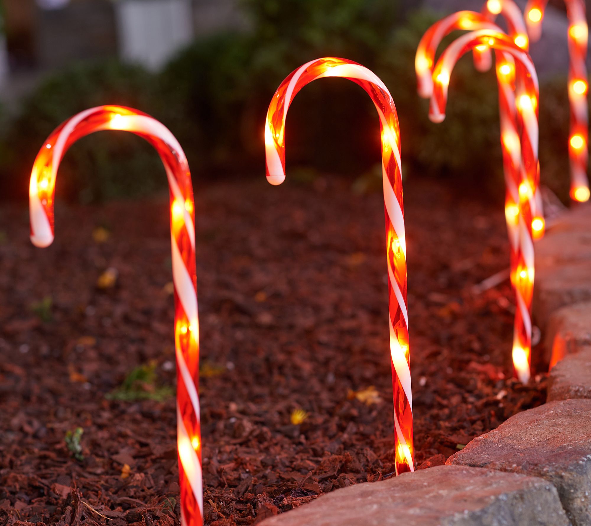 "As Is" Kringle Express Set of 6 Candy Cane String Lights - QVC.com