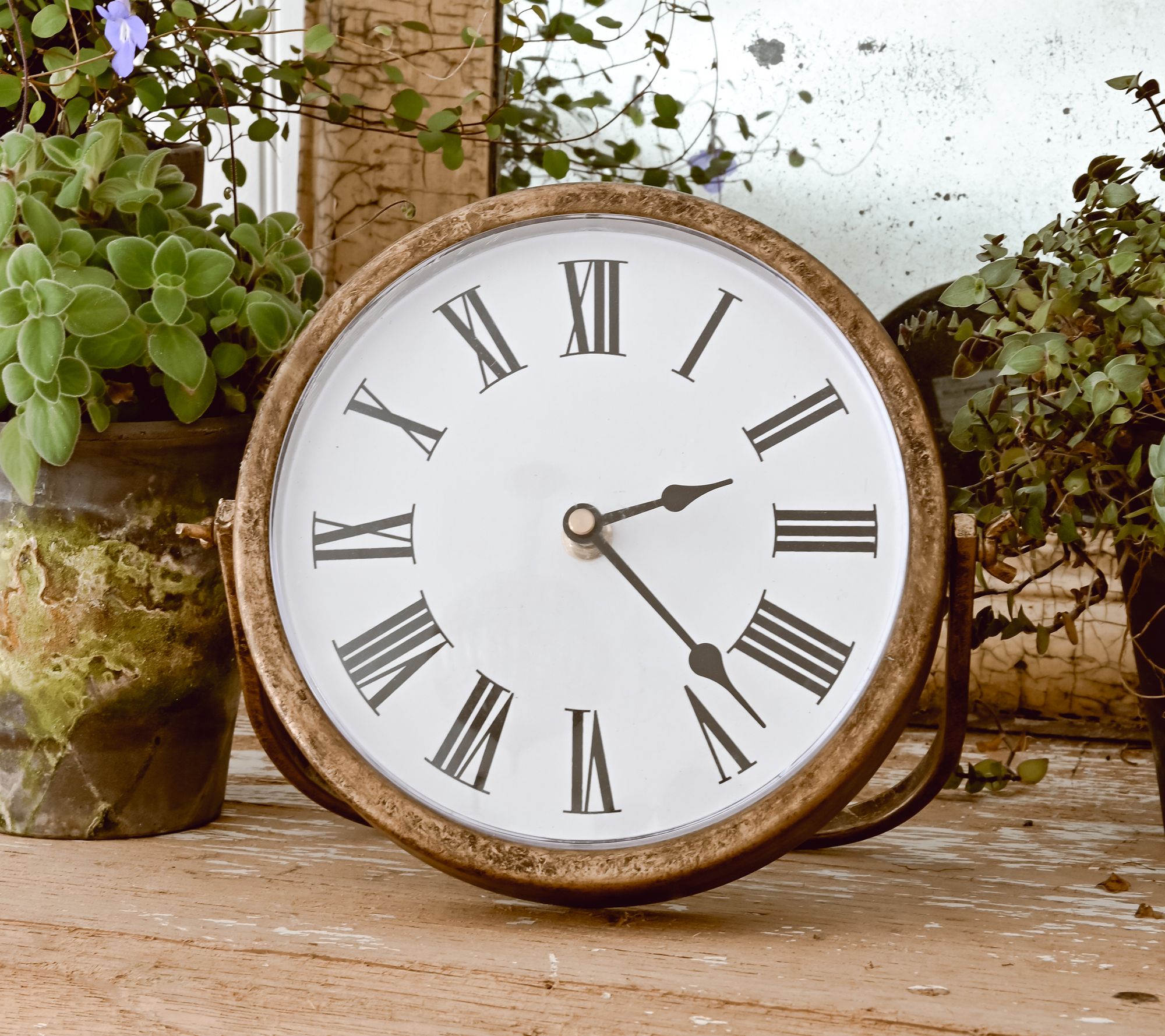 "As Is" Small Brass Table Clock by Liz Marie - QVC.com