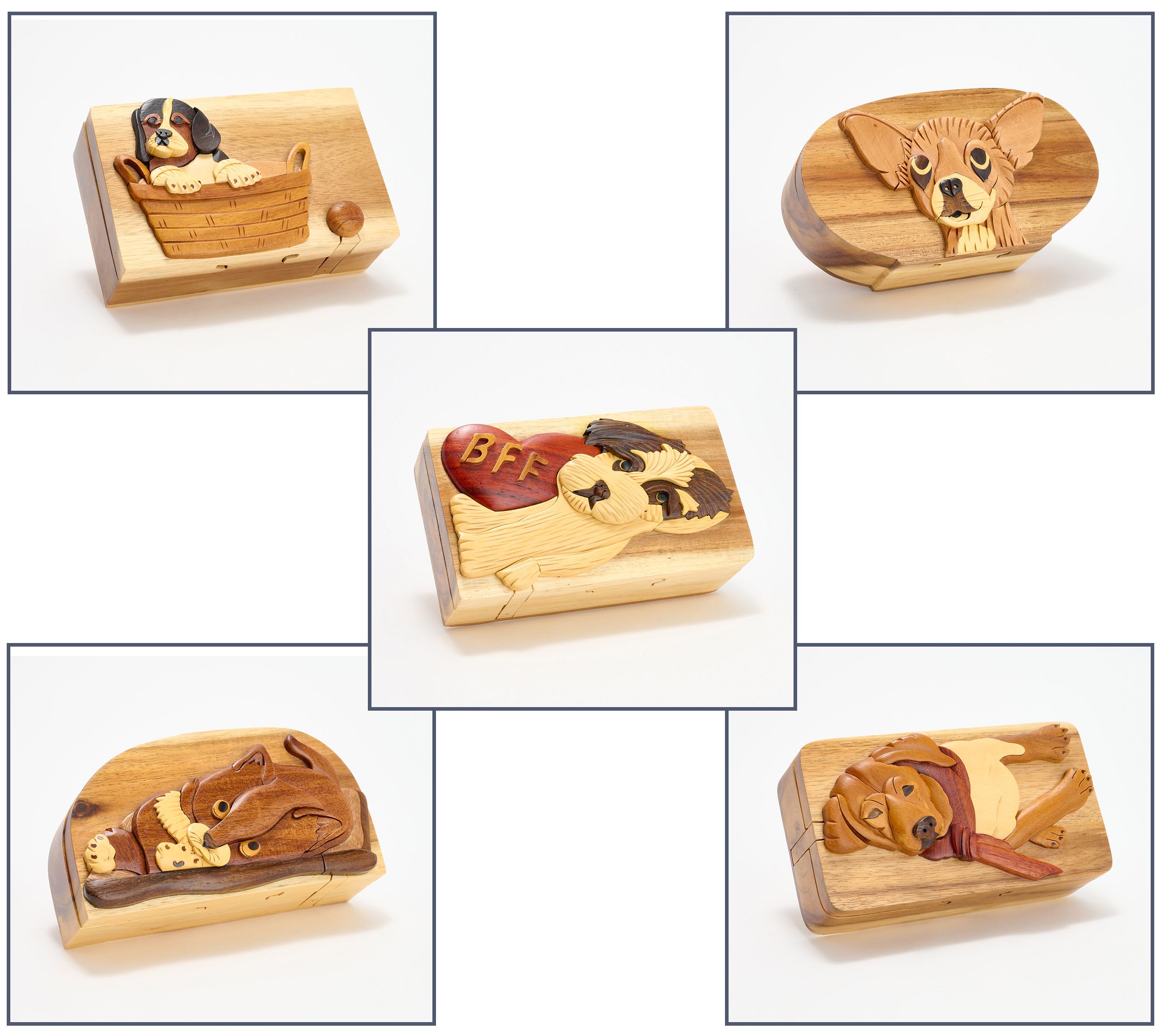 Carver Dan's Handcrafted Puzzle Box Boxes - QVC.com