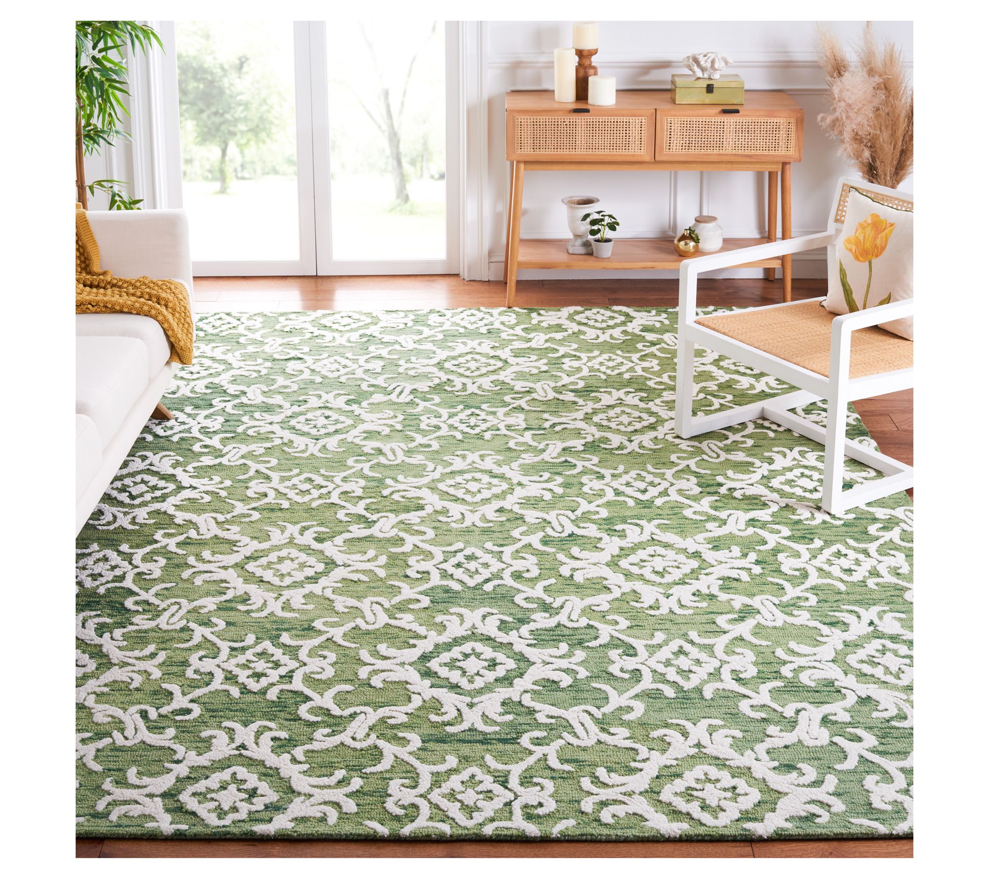 Blossom 104 Hand Tufted Wool 9' x 12' Rug by Valerie - QVC.com