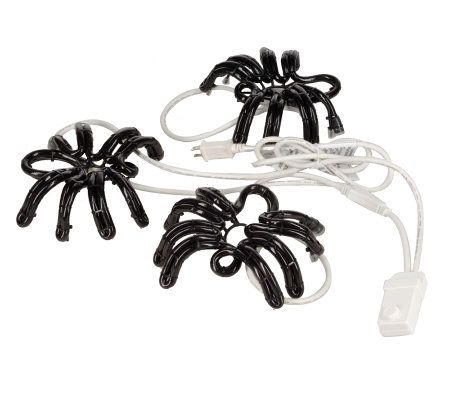 BethlehemLights Indoor/Outdoor Light-up Spider Web with 3 Spiders - QVC.com
