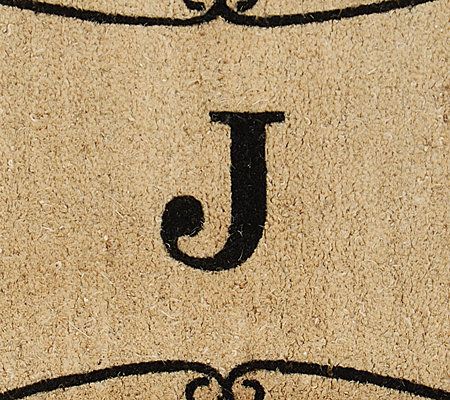 Monogrammed Welcome Mat with Removable Insert by Valerie - QVC.com