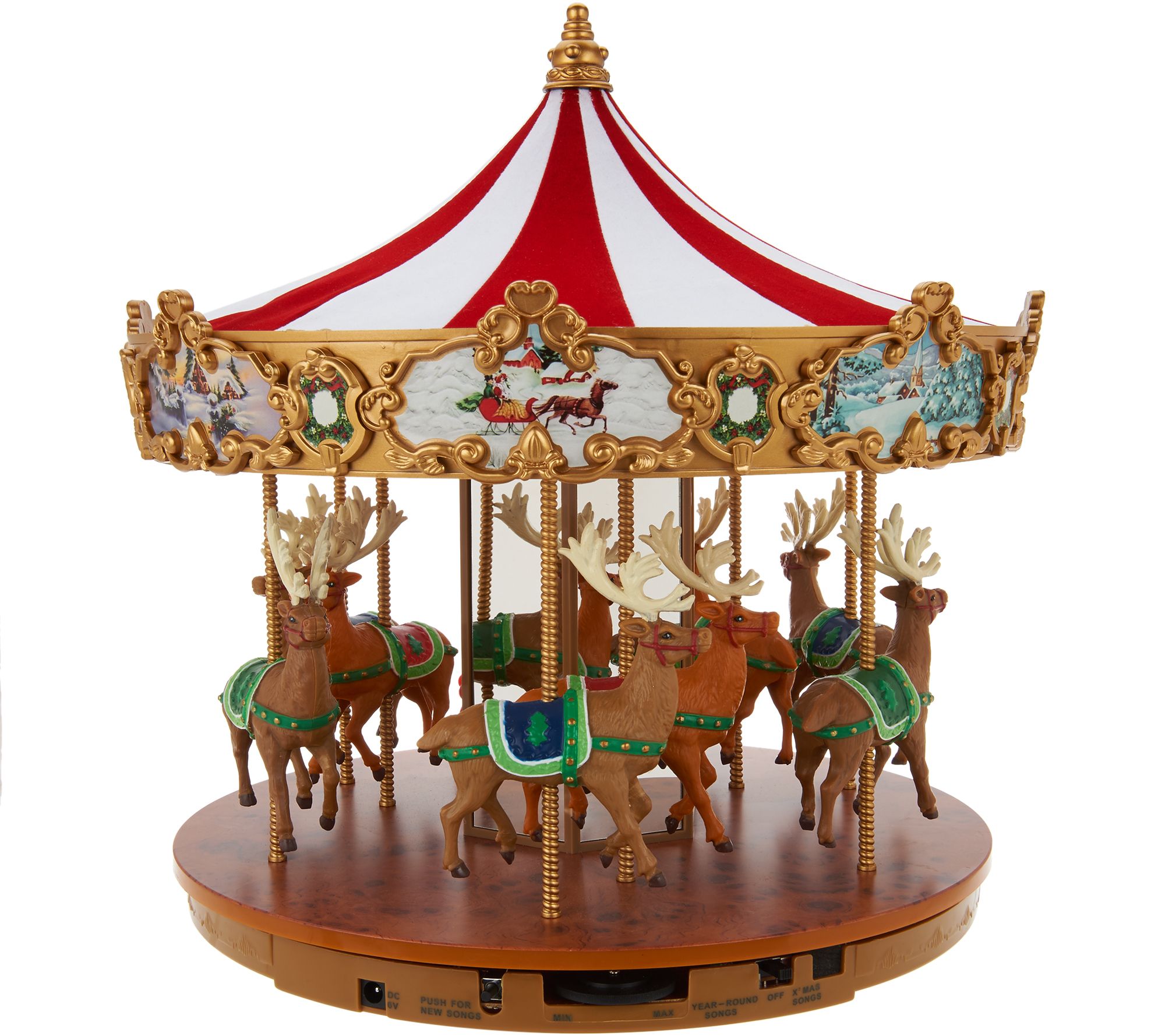 "As Is" Mr. Christmas Very Merry Lit & Animated Carousel - QVC.com