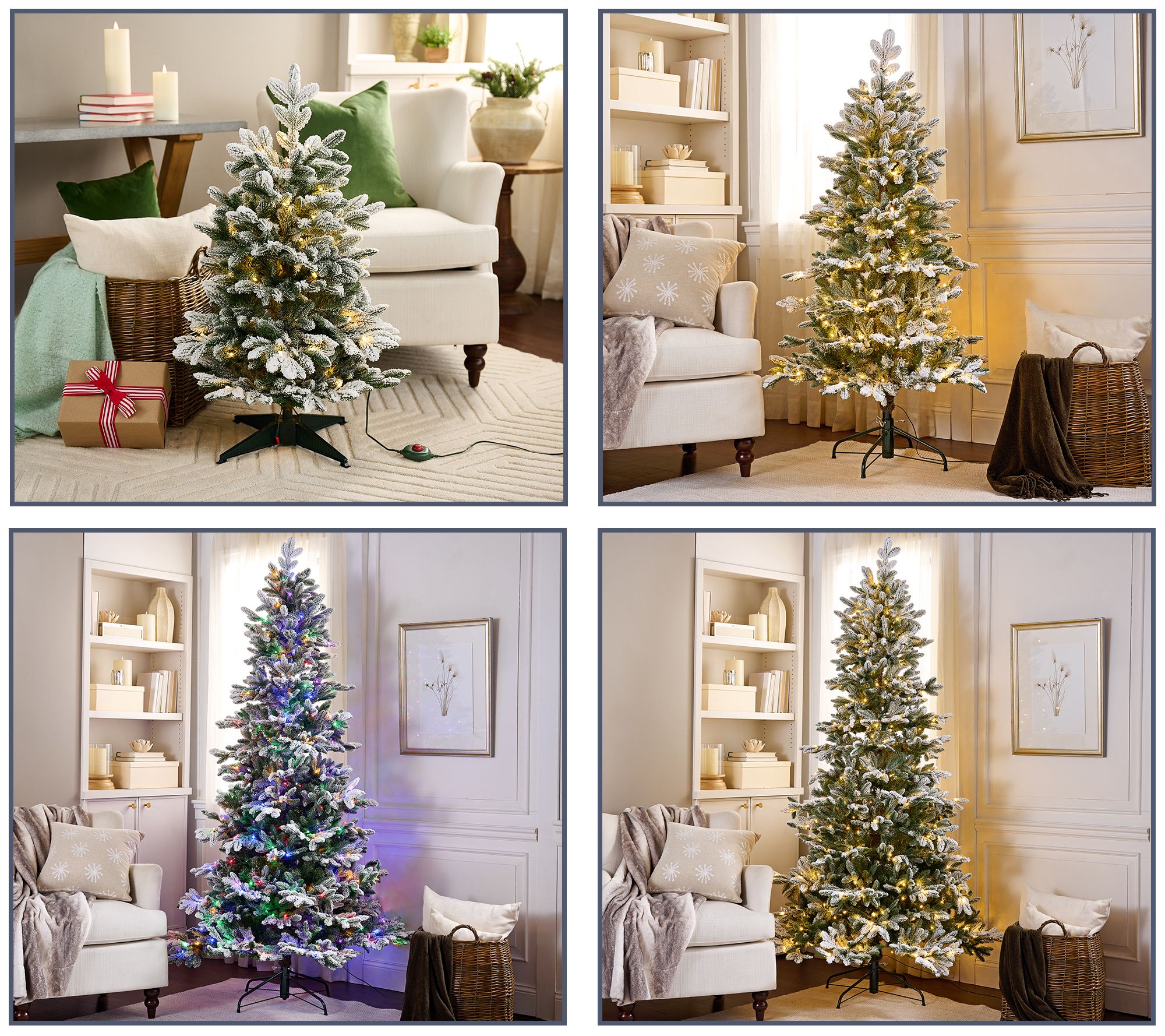 Twinkling Snow-Kissed Spruce Tree by Valerie - QVC.com