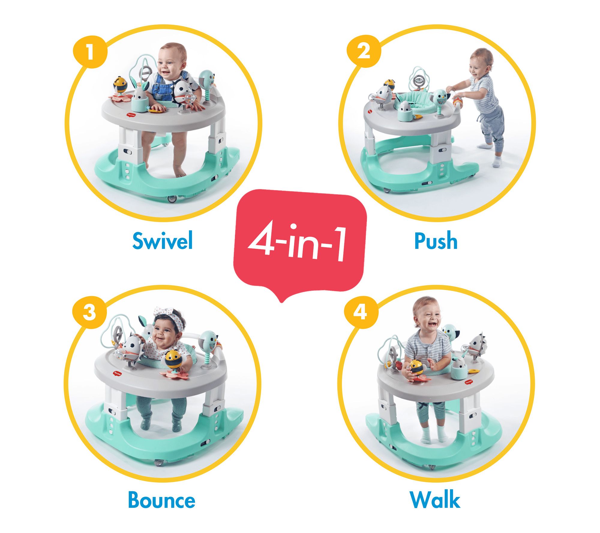 Tiny Love 4-in-1 Here I Grow Mobile Activity Center - QVC.com