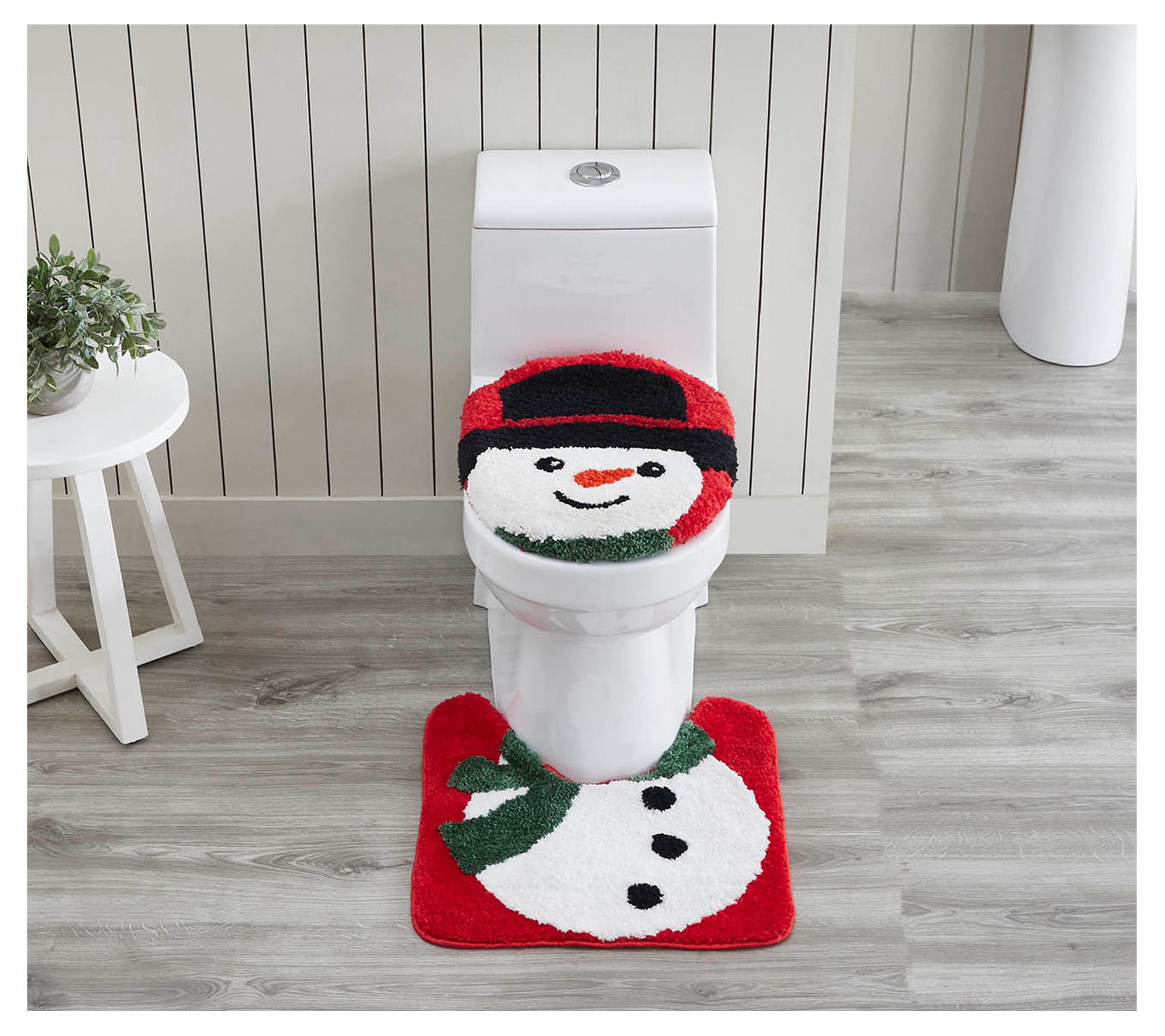 VCNY Home Snowman Holiday Bath Rug Set, 2 Count - QVC.com