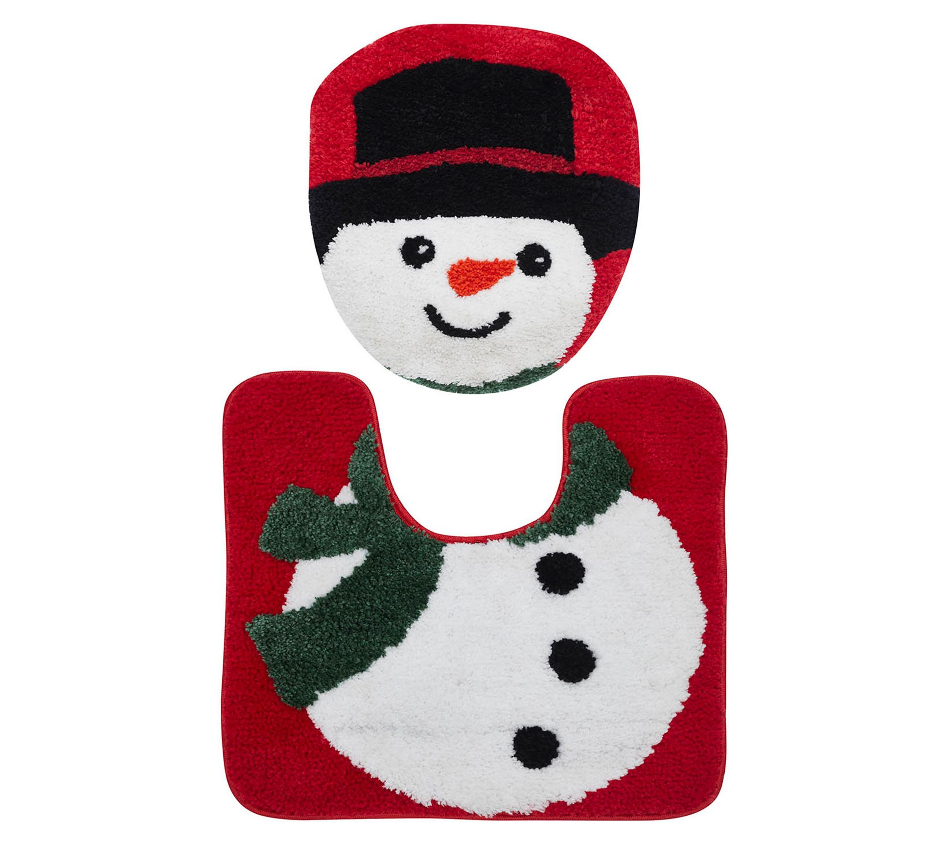 VCNY Home Snowman Holiday Bath Rug Set, 2 Count - QVC.com