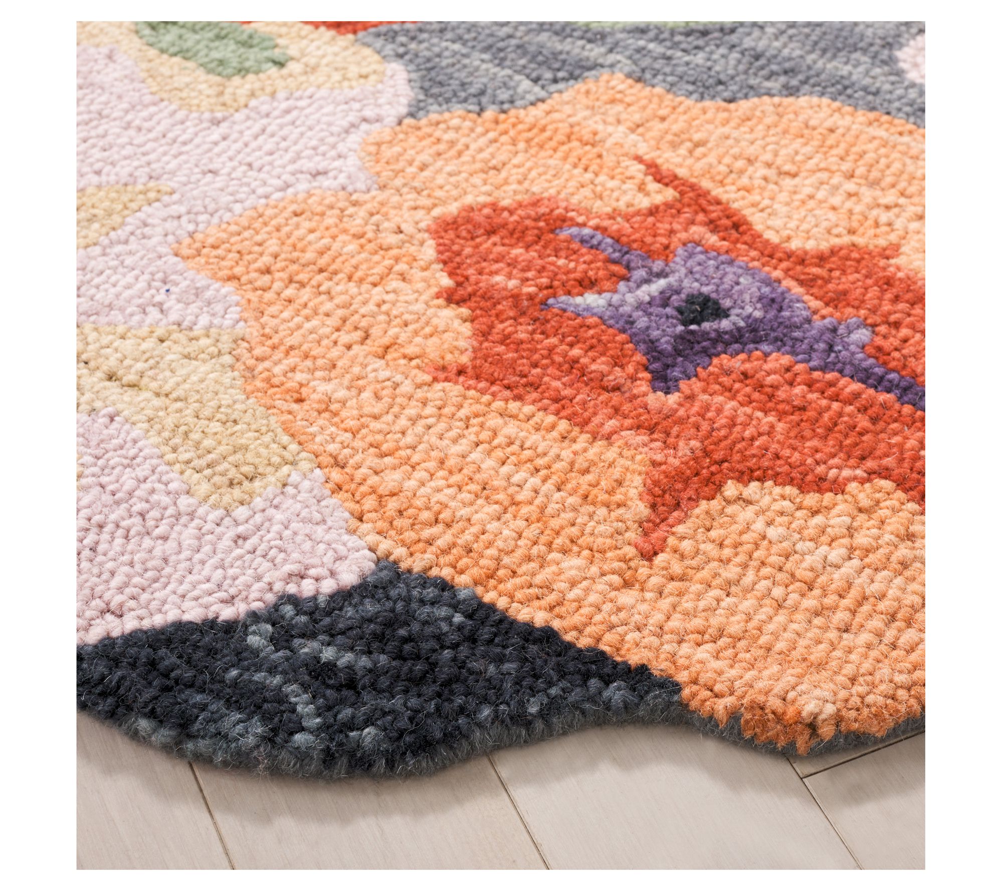 Safavieh Garden Wave Hand Tuft ed Wool 6' x 6' Round Rug - QVC.com