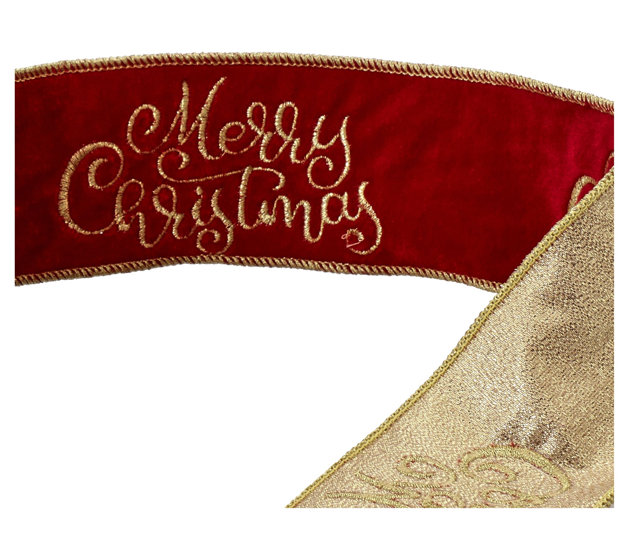 2.5" x 10-Yard Velvet "Merry Christmas" Ribbonby Valerie - QVC.com
