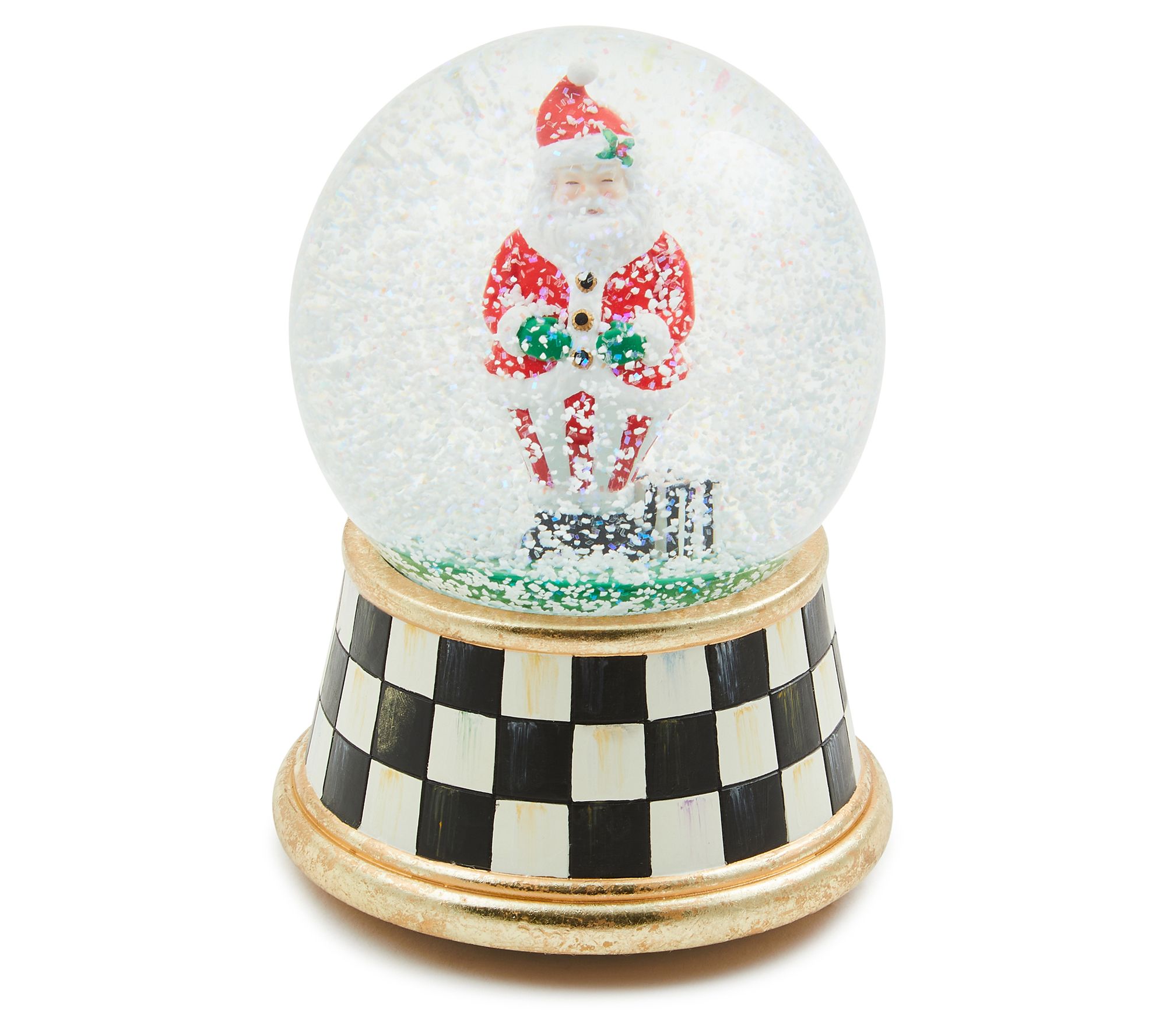 "As Is" MacKenzie- Childs Holly Jolly Snow Globe - QVC.com