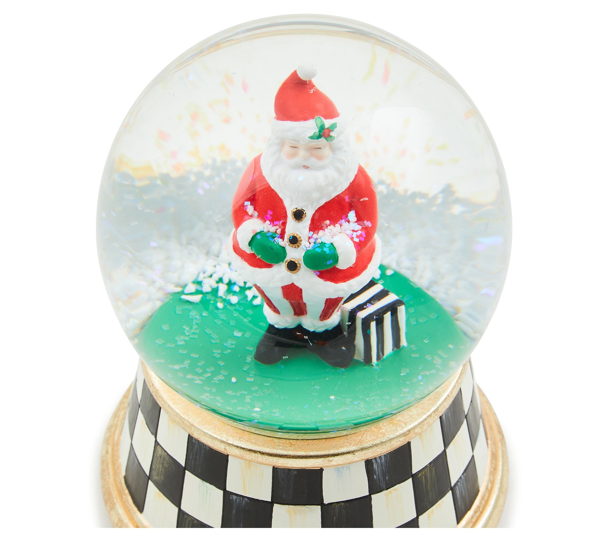 "As Is" MacKenzie- Childs Holly Jolly Snow Globe - QVC.com
