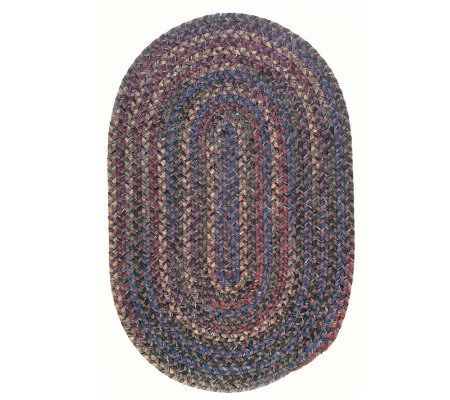 Colonial Mills Twilight 10' x 13' Oval Wool Blend Braided Rug - QVC.com