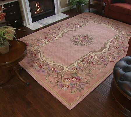 Royal Palace Formal Garden 7'6"x9'6" Handmade Wool Rug - QVC.com