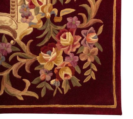 Royal Palace Formal Garden 7'6"x9'6" Handmade Wool Rug - QVC.com