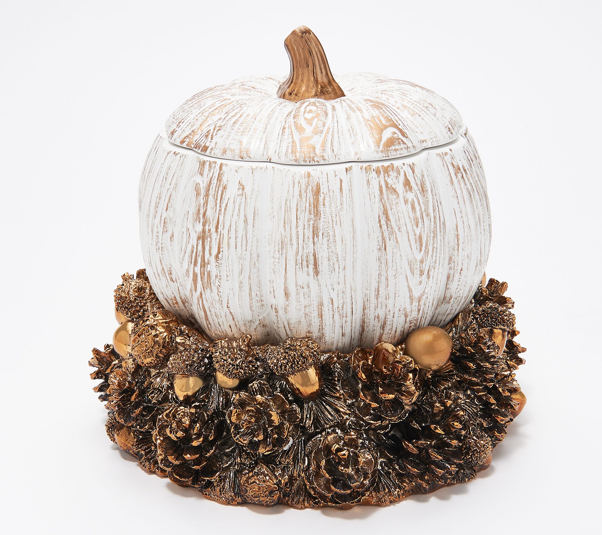 "As Is" Homeworx by Harry Slatkin Filled Goldtone Pumpkin - QVC.com