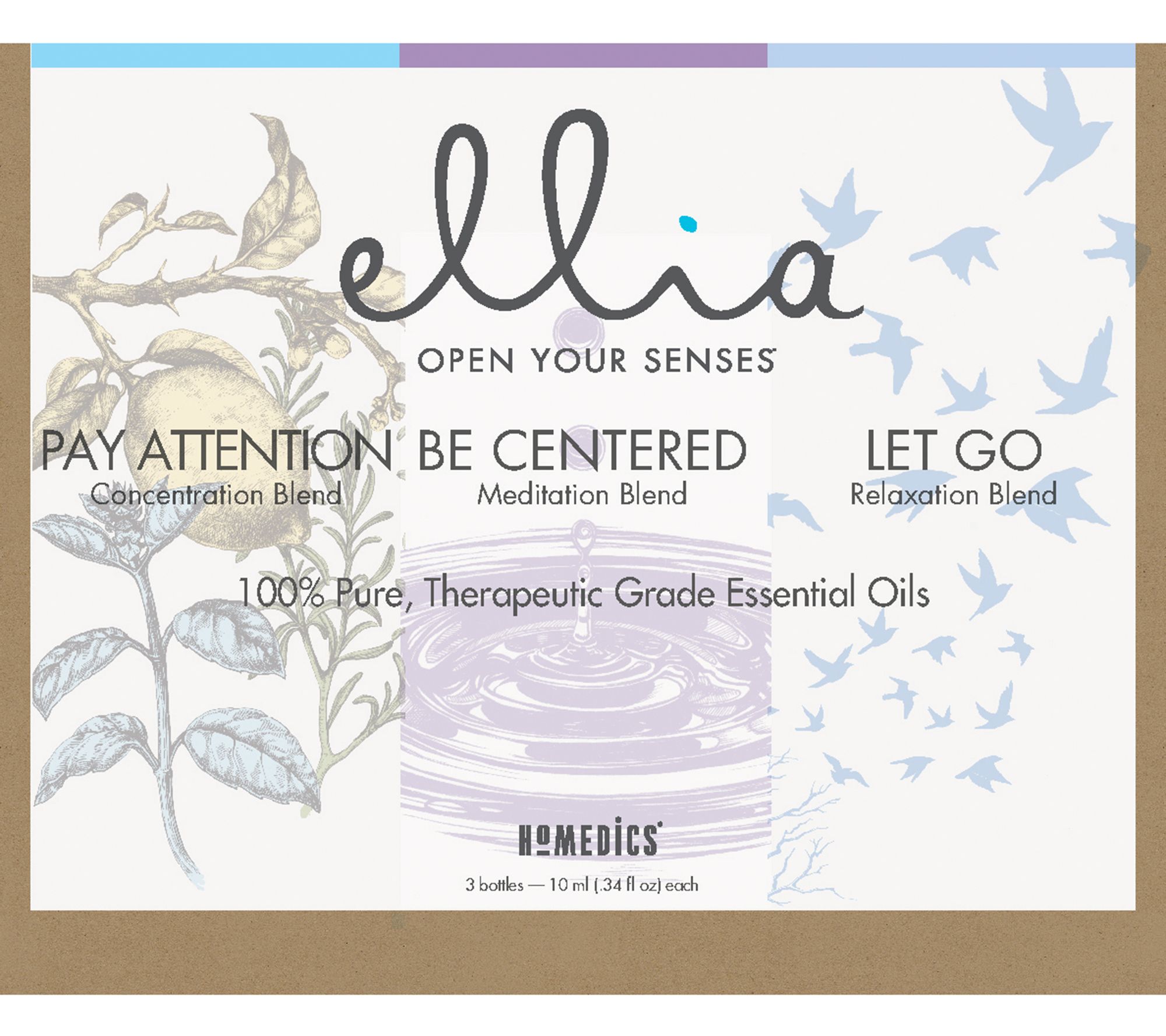 Homedics Essential Oils for Ellia Aromatherapy- 3 Signature - QVC.com